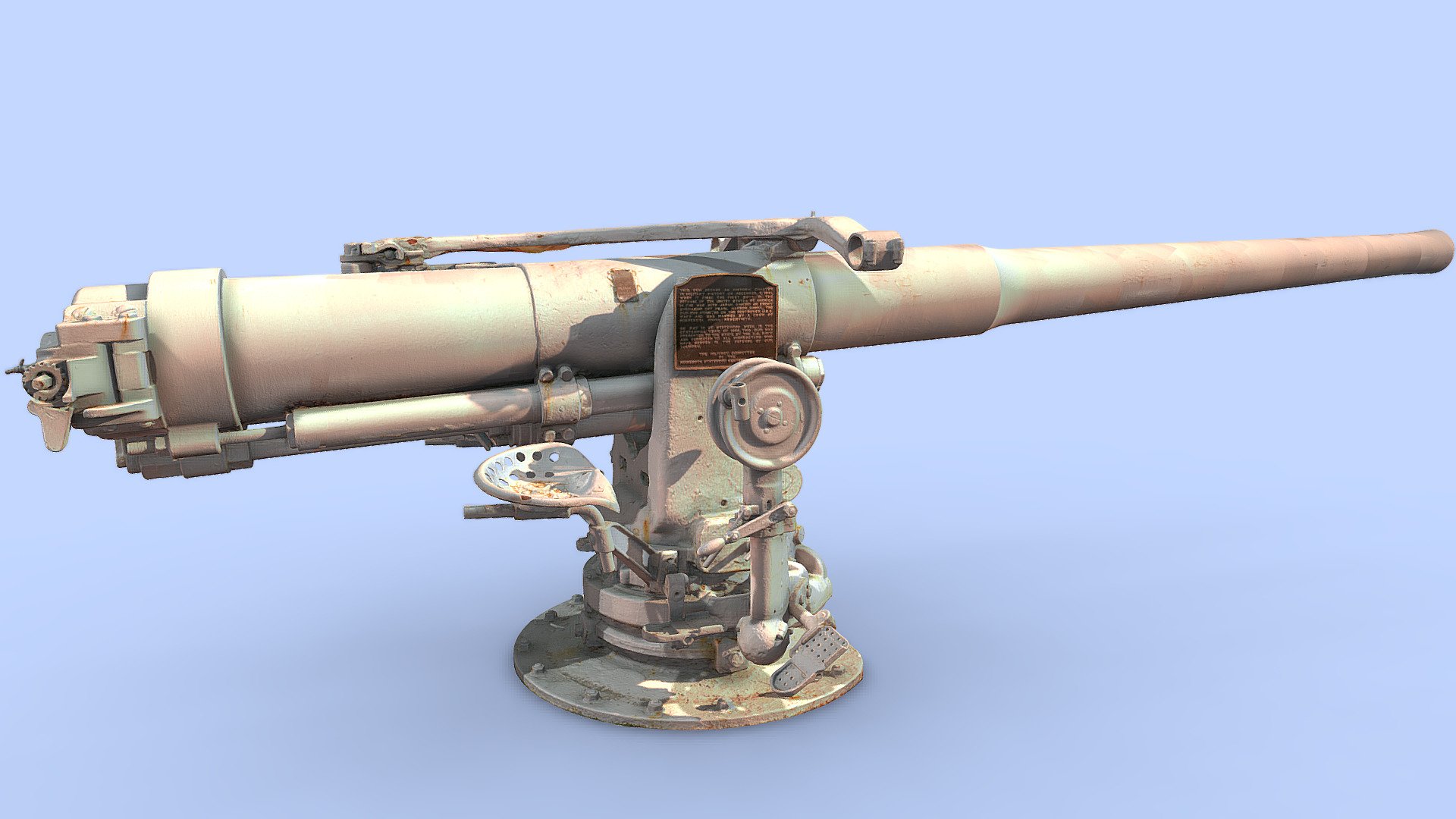 USS Ward Destroyer Gun - 3D model by Laser Design (@Laserdesign ...