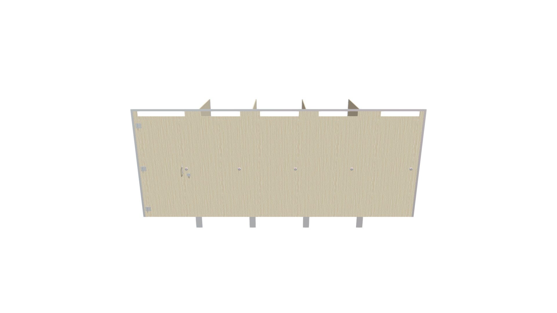 TPI Cubicle - Blade Mounted - Overhead Braced - 3D model by bimstore ...
