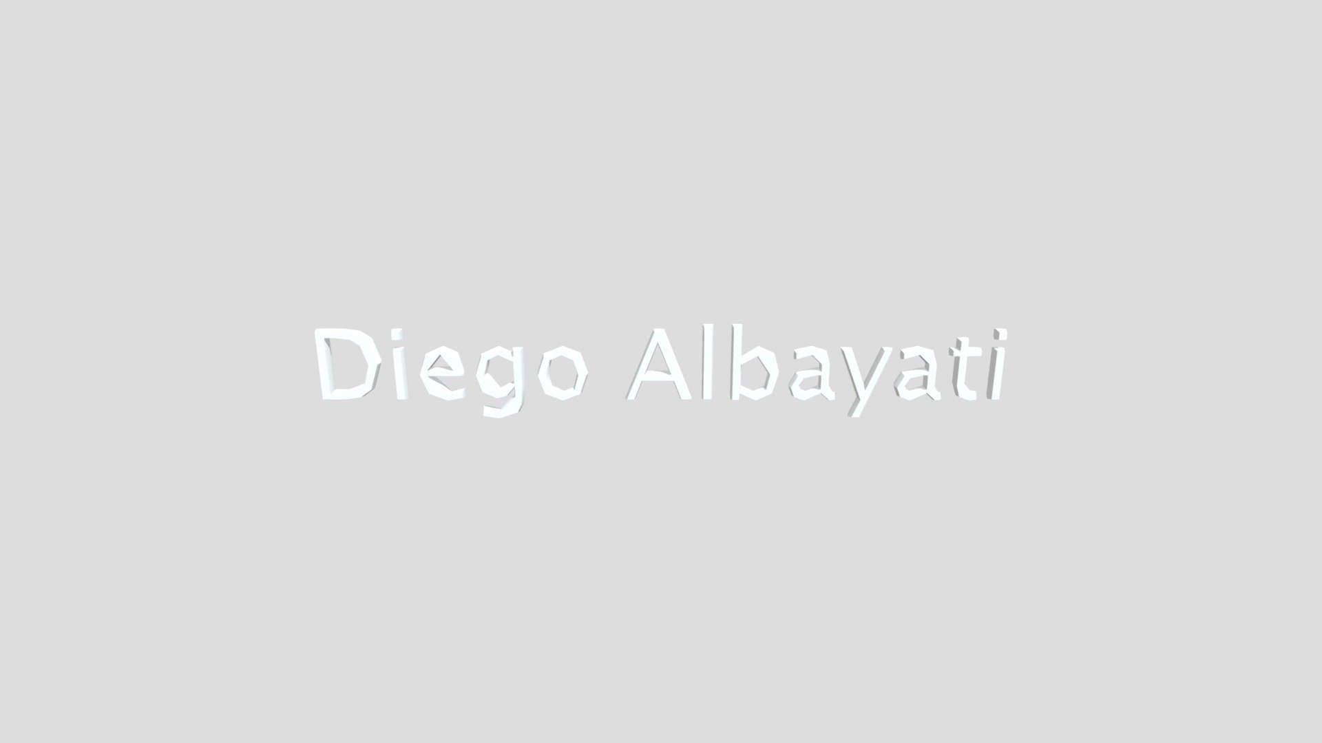 Diego's Signature - Download Free 3D model by 3DAlbayati [3f3297f ...