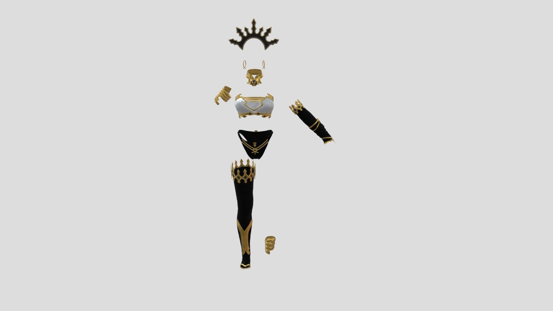 Game Ready Ishtar Outfit Full Set - 3D model by Scherana [The Moon] 3D ...