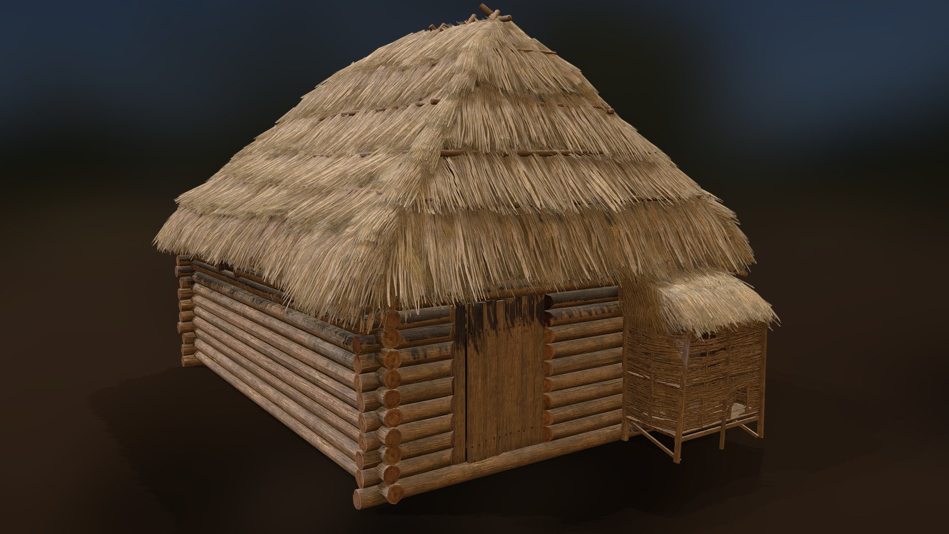 Wooden Thatch Hut, with seamless materials - Buy Royalty Free 3D model ...