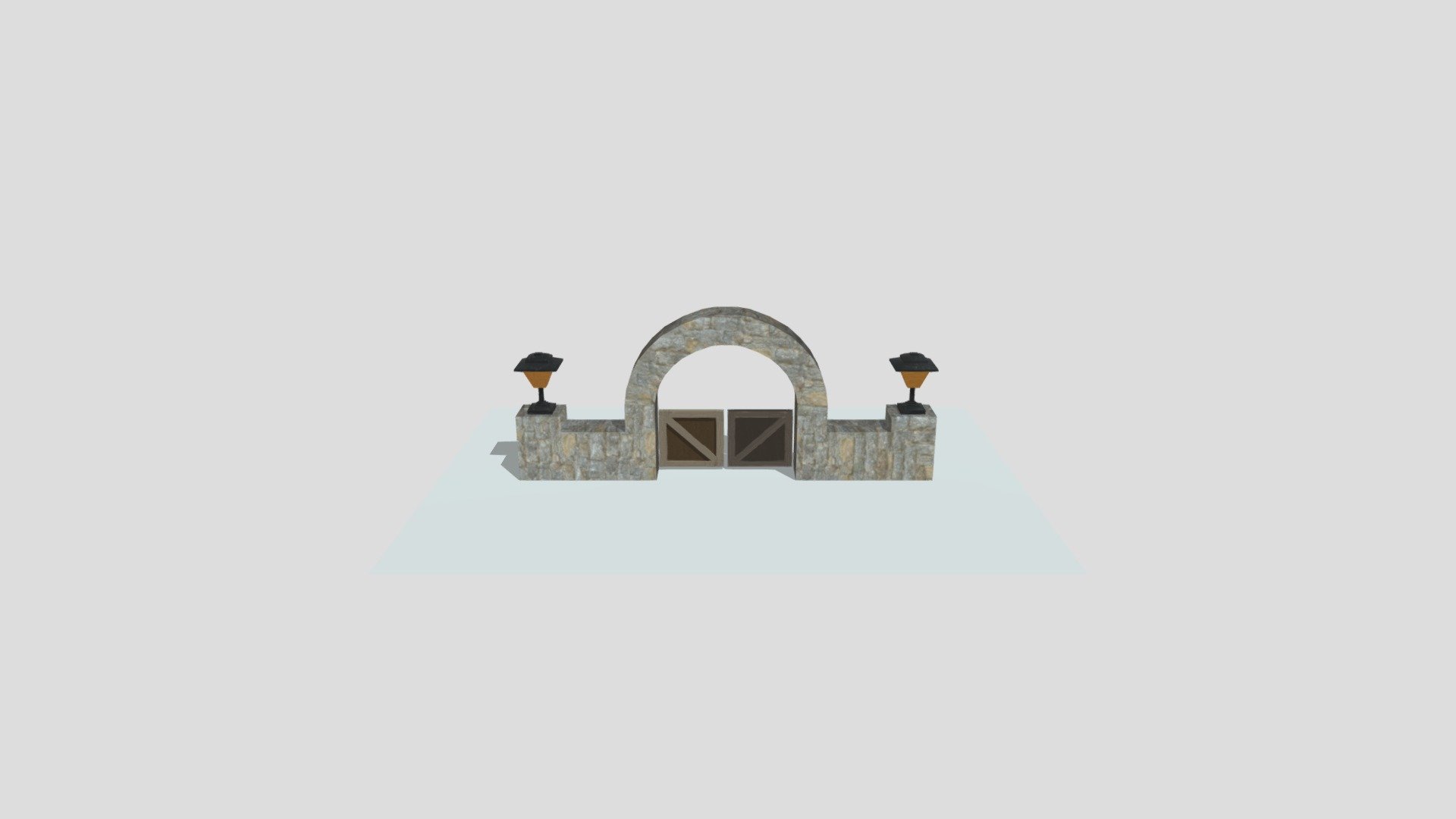 Gate_Colored - 3D model by KapowSki [3f3dac9] - Sketchfab