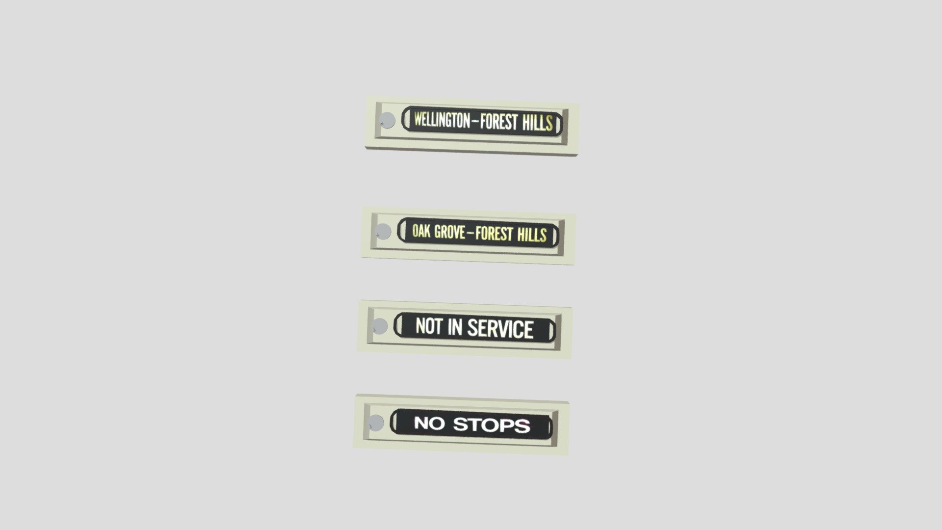 MBTA Orange Line. Roll sign. - Download Free 3D model by ...