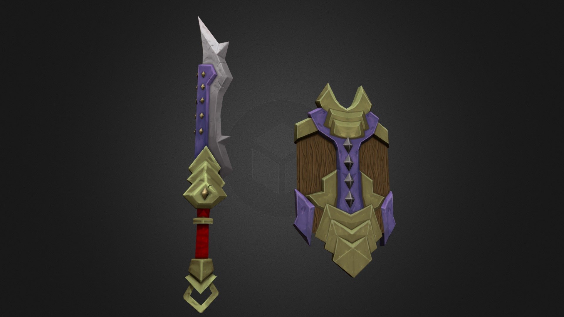Sword and Shield - 3D model by laketadkins [3f40e7d] - Sketchfab