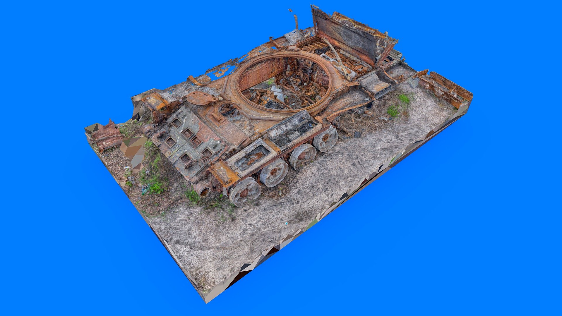 Tank T-72 (destroyed Russian tank) - 3D model by AERO3D (@aero3d.ua ...