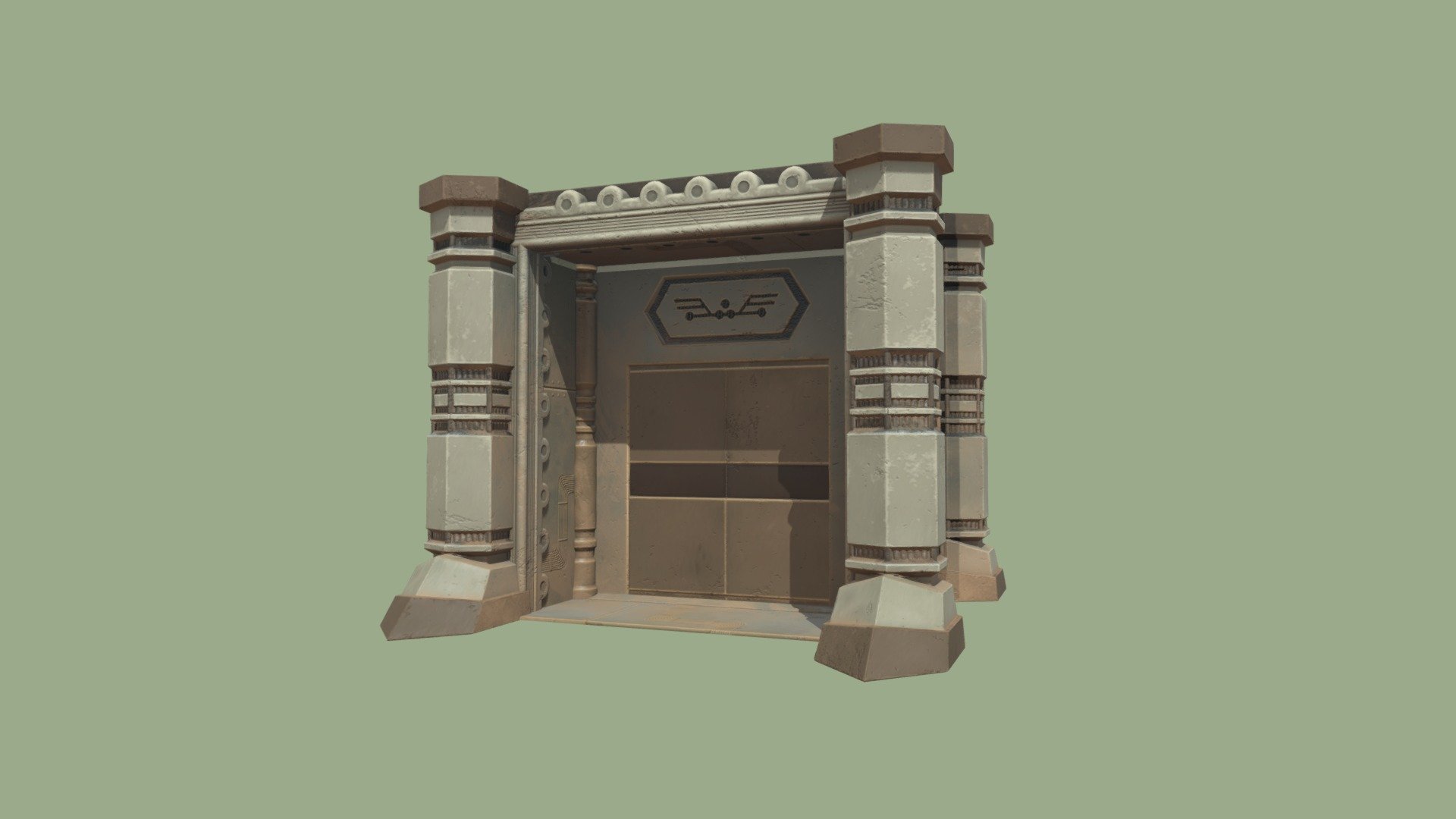 Generic Ruins Door - Download Free 3D model by TUGBOAT GAMES ...