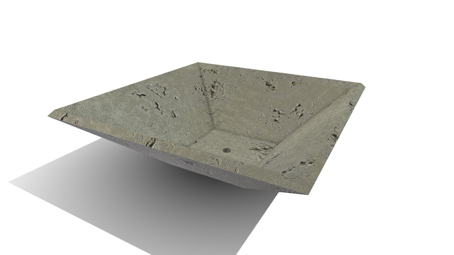 Modofire Pebbletec Square Bowl 33x10 - Natural - Download Free 3D model ...