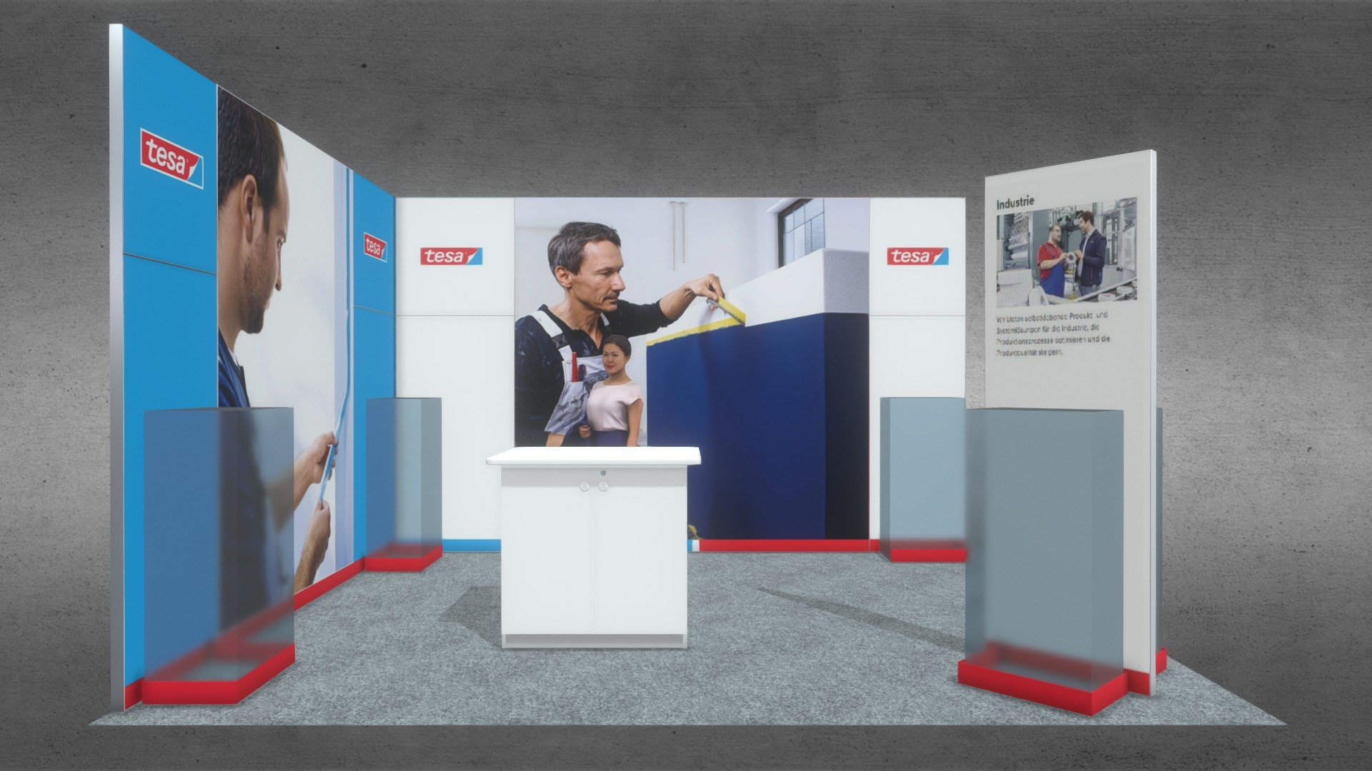 Tesa SE 2018 - Messestand 5 x 4 m - Variante 1 - 3D model by Tibor ...