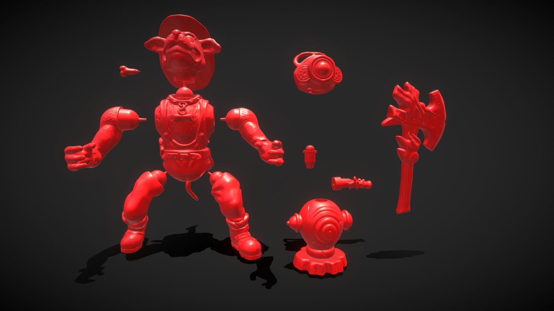 TMNT Hot Spot Articulated Toy With Accessories - Buy Royalty Free 3D ...