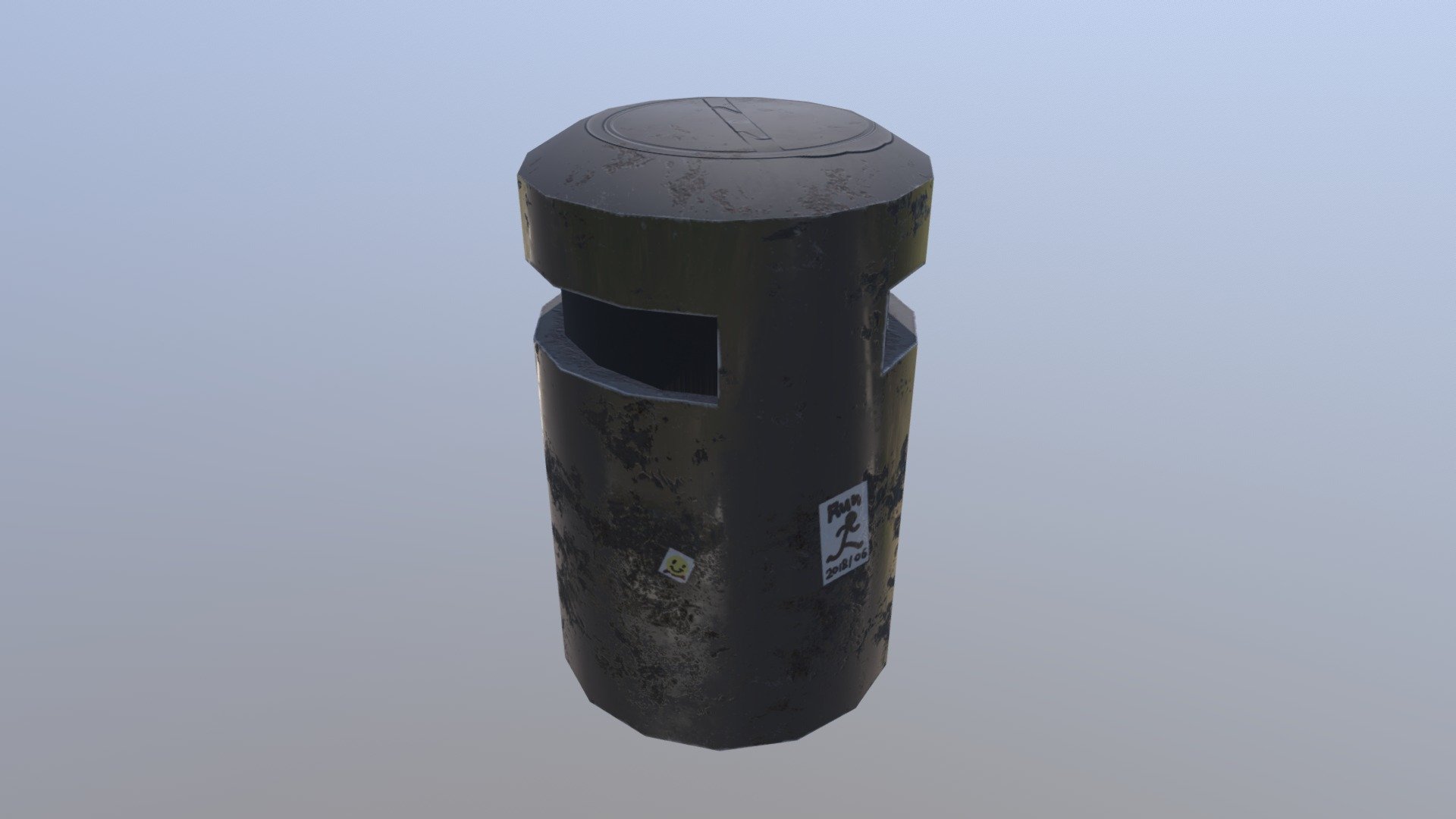 Props 02 Trash Can 02 - 3D model by ghdlqldka [3f5550f] - Sketchfab