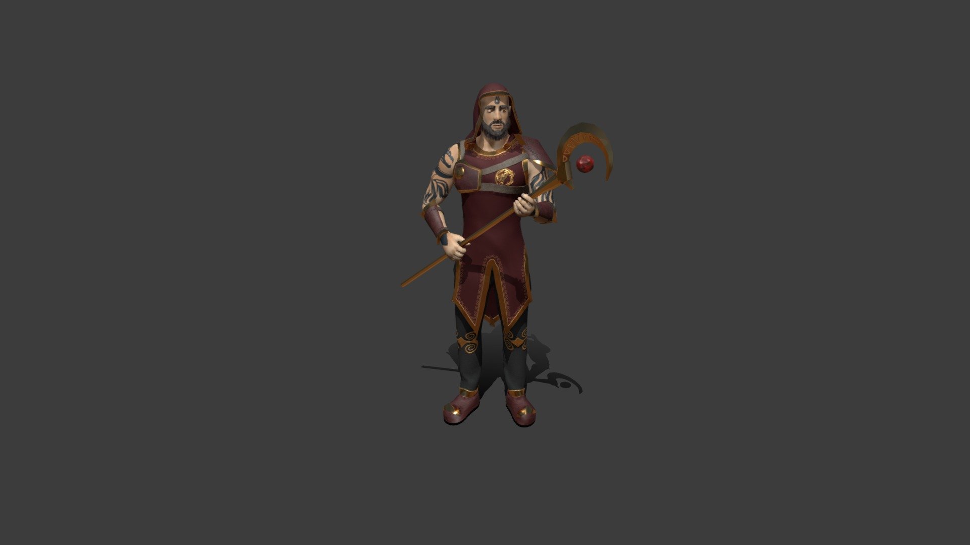 Fire Mage OC - 3D model by MrrrBoB [3f55bf4] - Sketchfab
