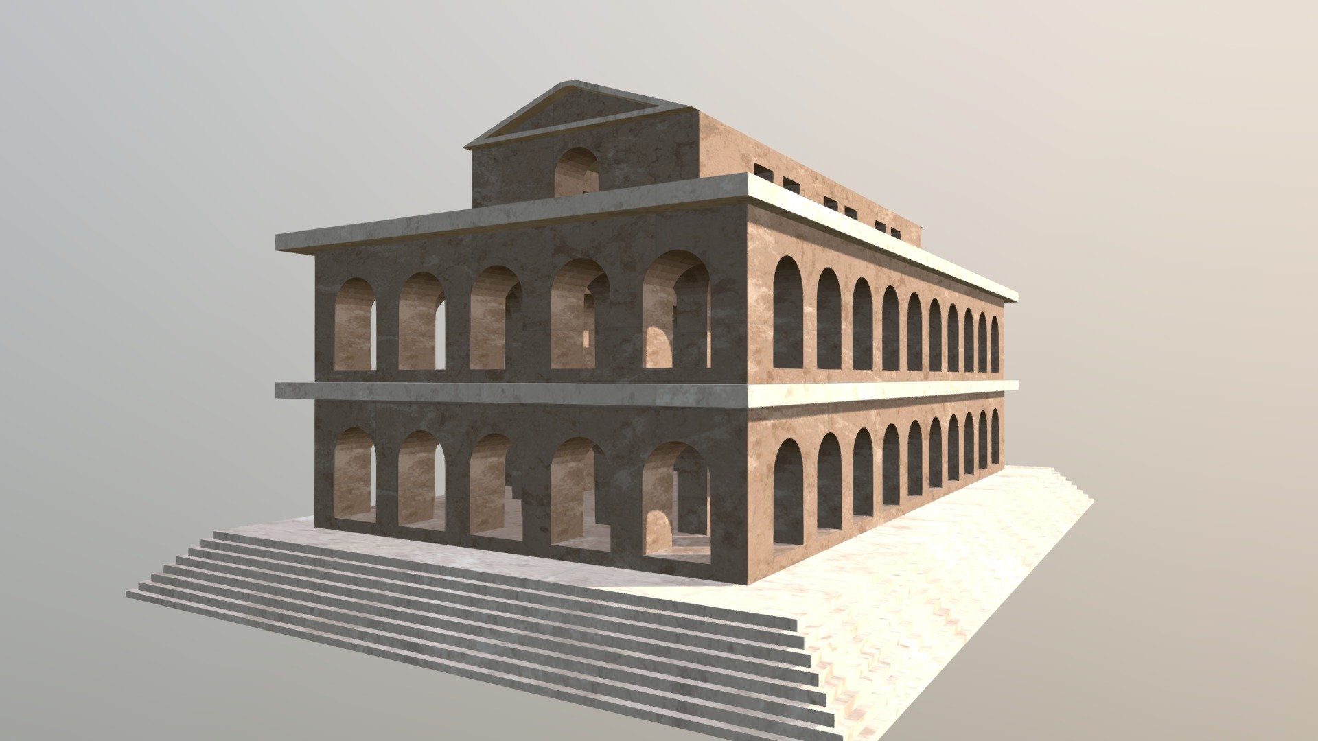 Simple Basilica Aemilia (out of date) - 3D model by caton.laubergiste ...