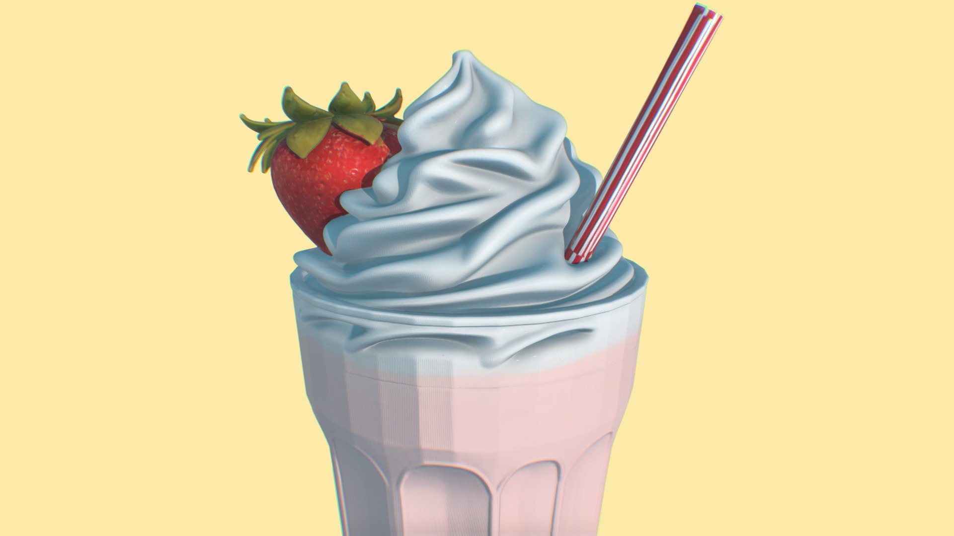 Retro Milkshake 🍓 - Download Free 3D model by ARTEL_3D [3f5ecf0 ...