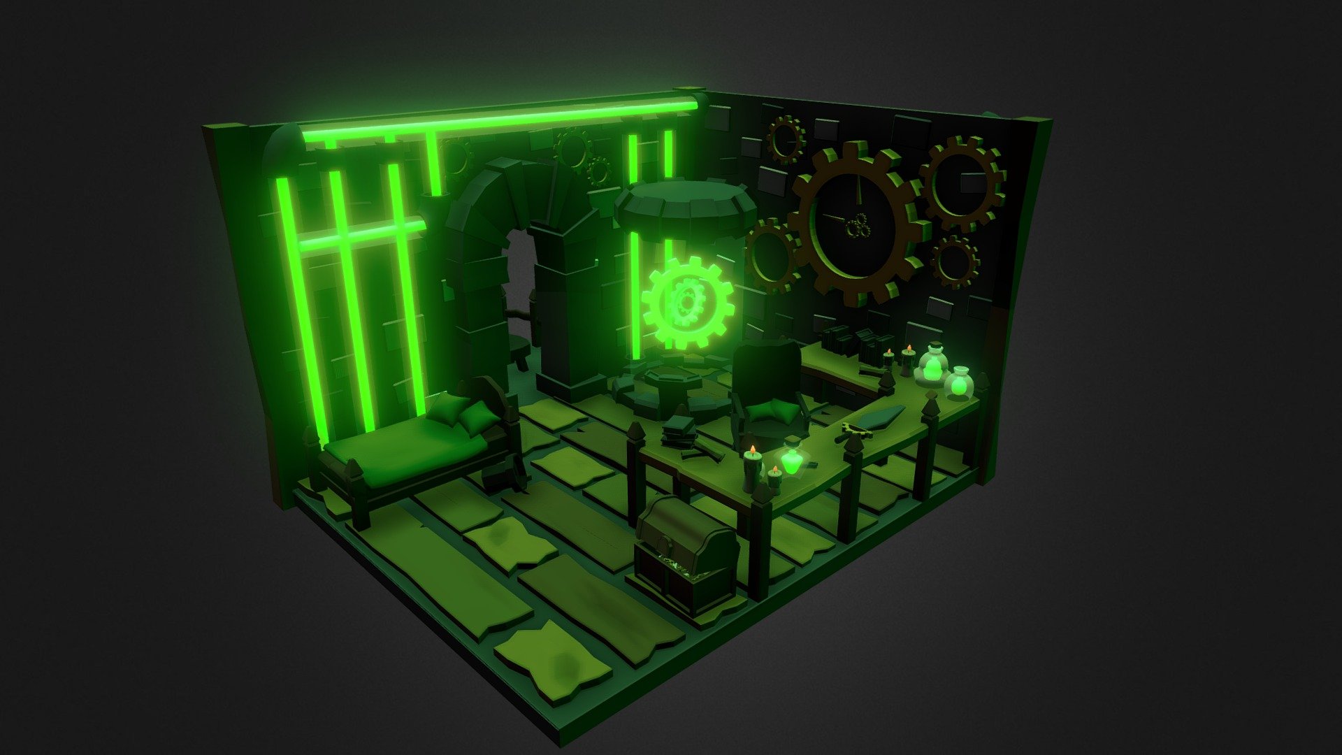 Steampunk Room - Download Free 3D model by jeffrey0554 (@jsa_nl ...