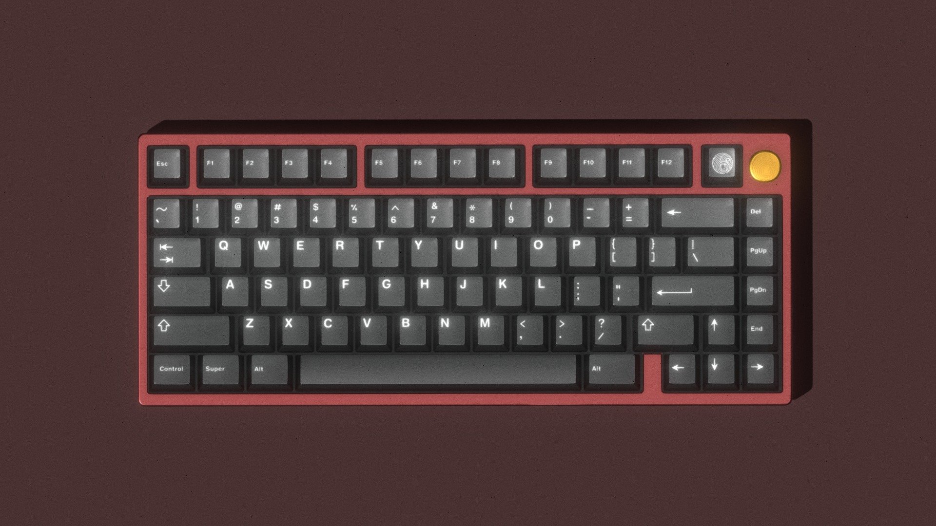 Red Mechanical Keyboard Monokei x TGR Tomo - Download Free 3D model by ...