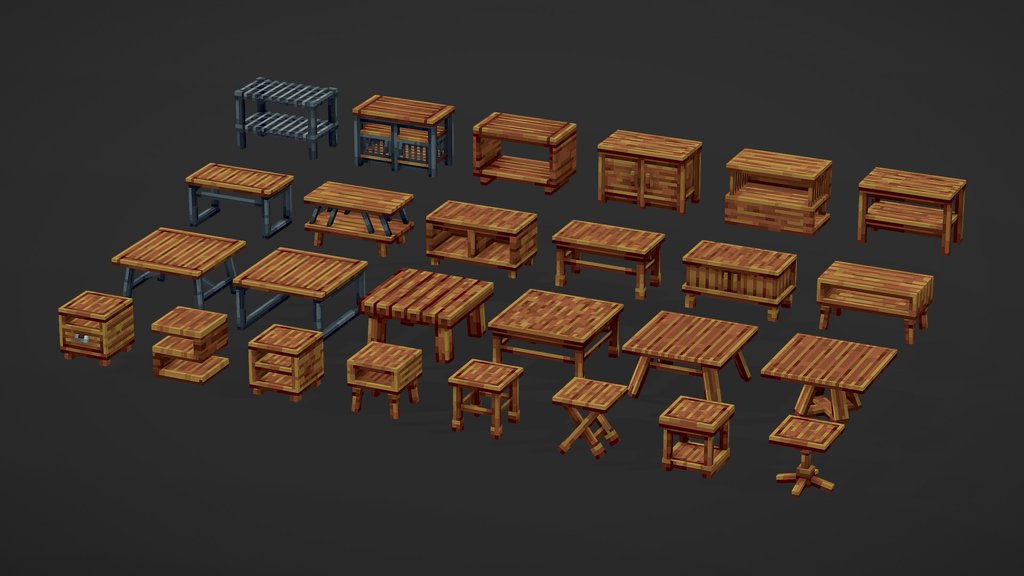 Minecraft Packs - A 3D model collection by Wacky (@wackyblocks) - Sketchfab