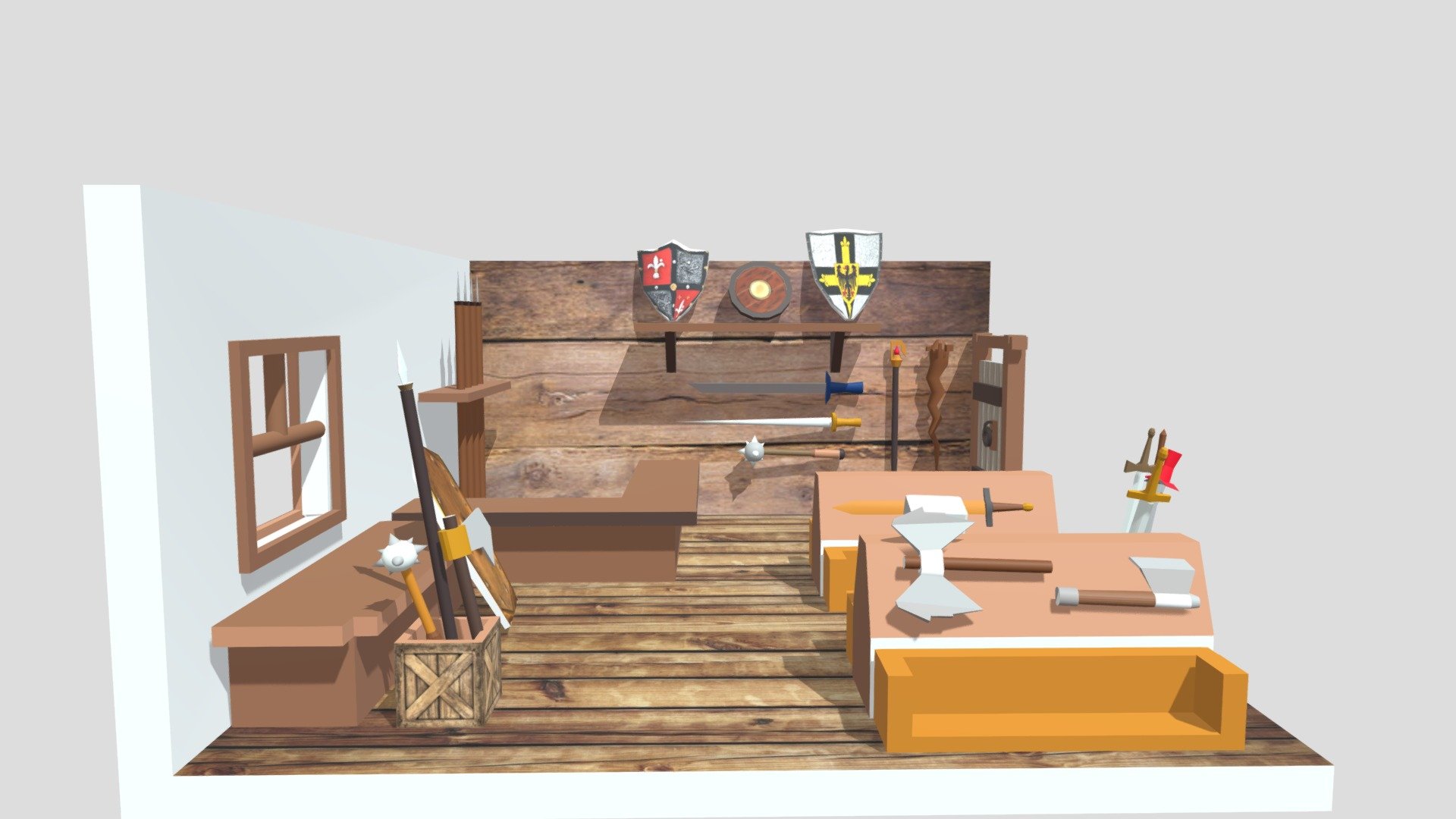Fantasy RPG Weapon Shop - 3D model by aryanugraha97 [3f6a850] - Sketchfab