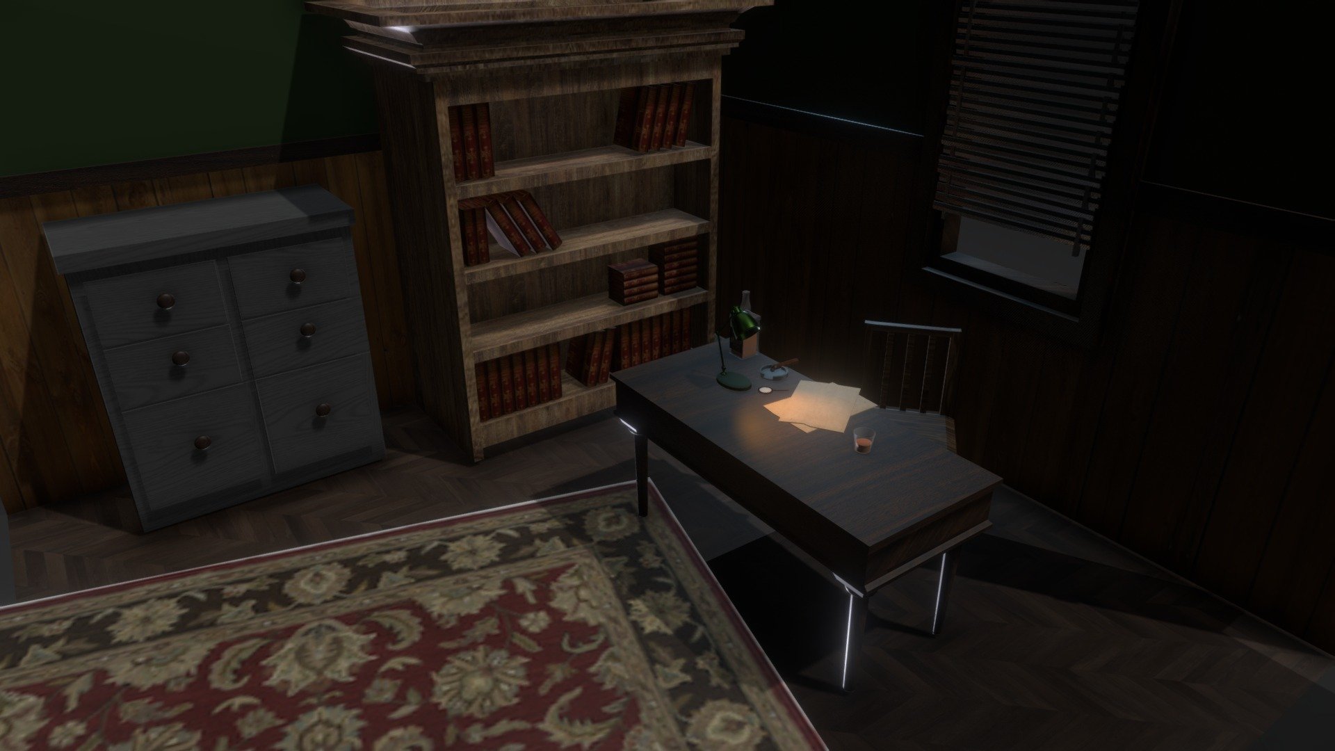 detectives office - 3D model by student_2 [3f6bf59] - Sketchfab