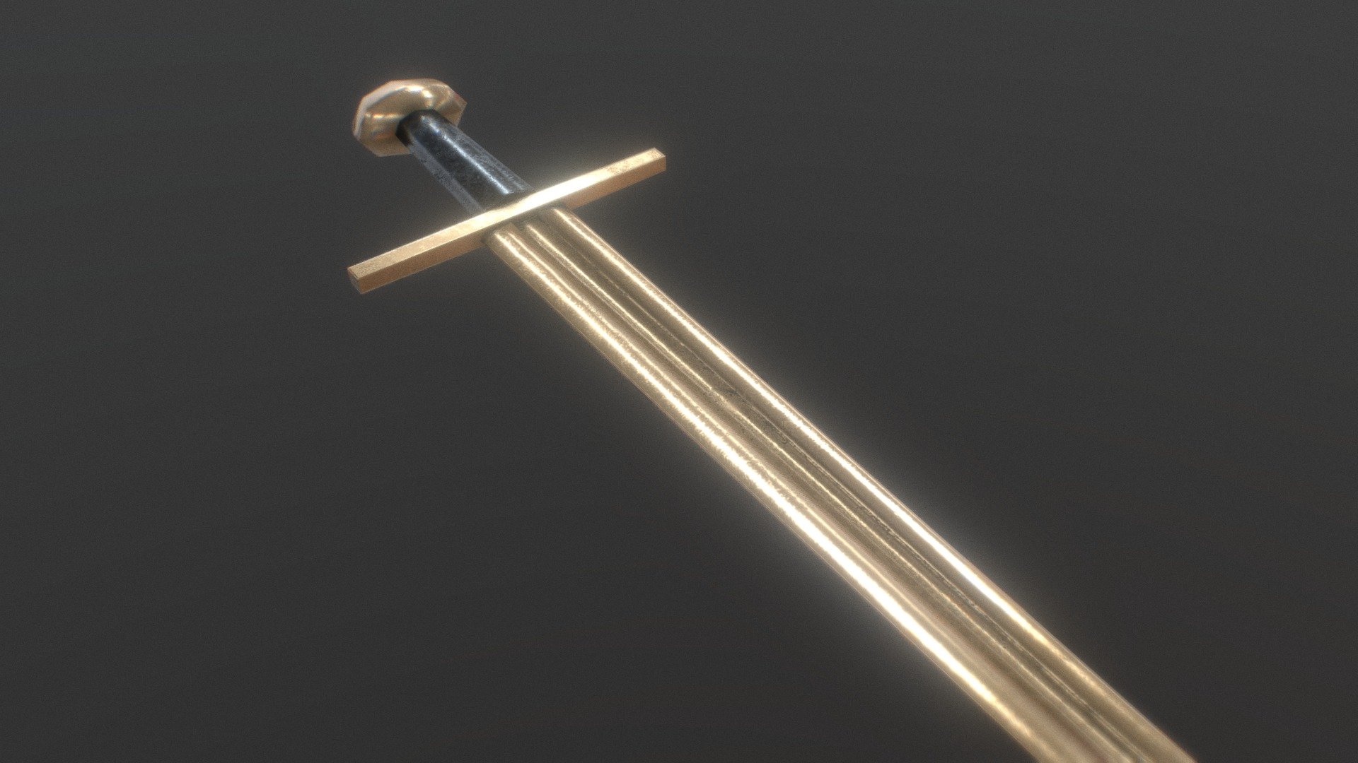 Golden Sword - Download Free 3D model by lefort [3f6f72a] - Sketchfab