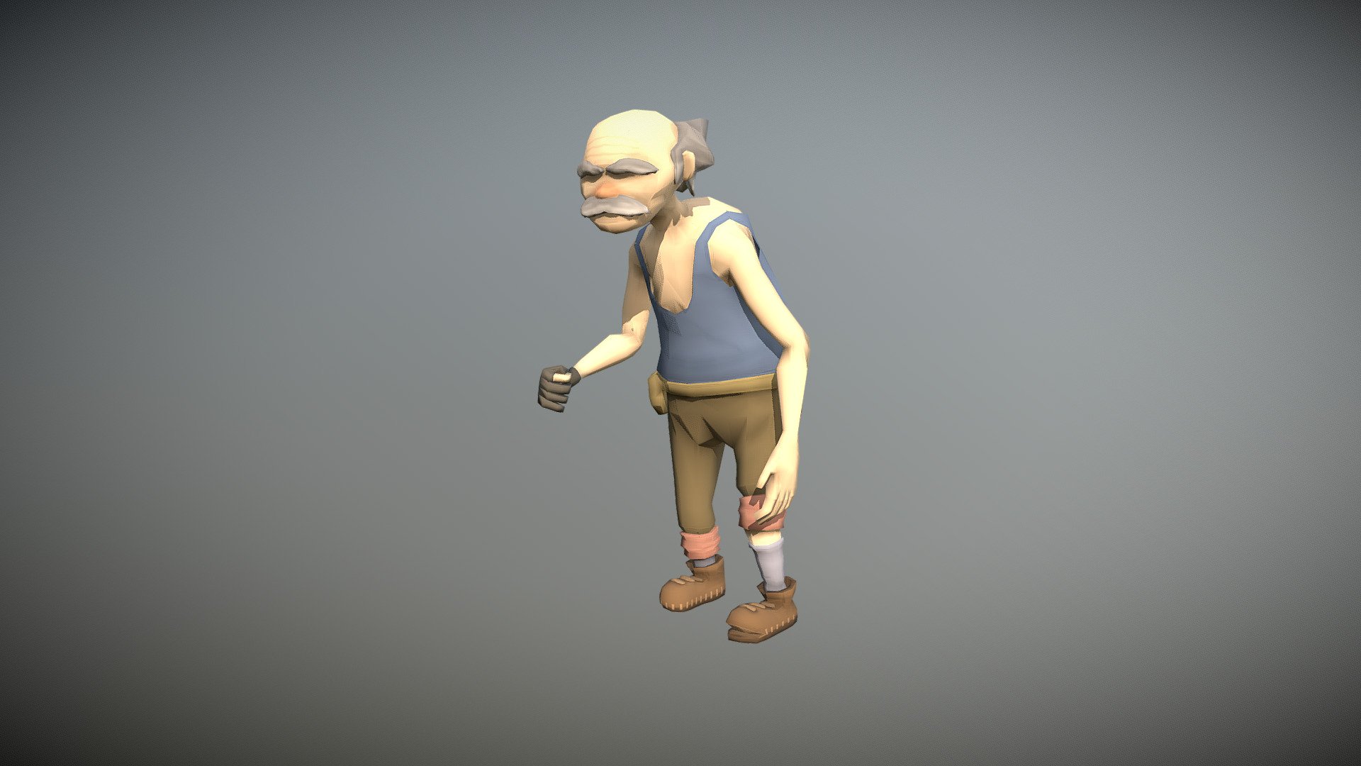 Animated Old Man Character - Download Free 3D model by Théo Lerbeil ...