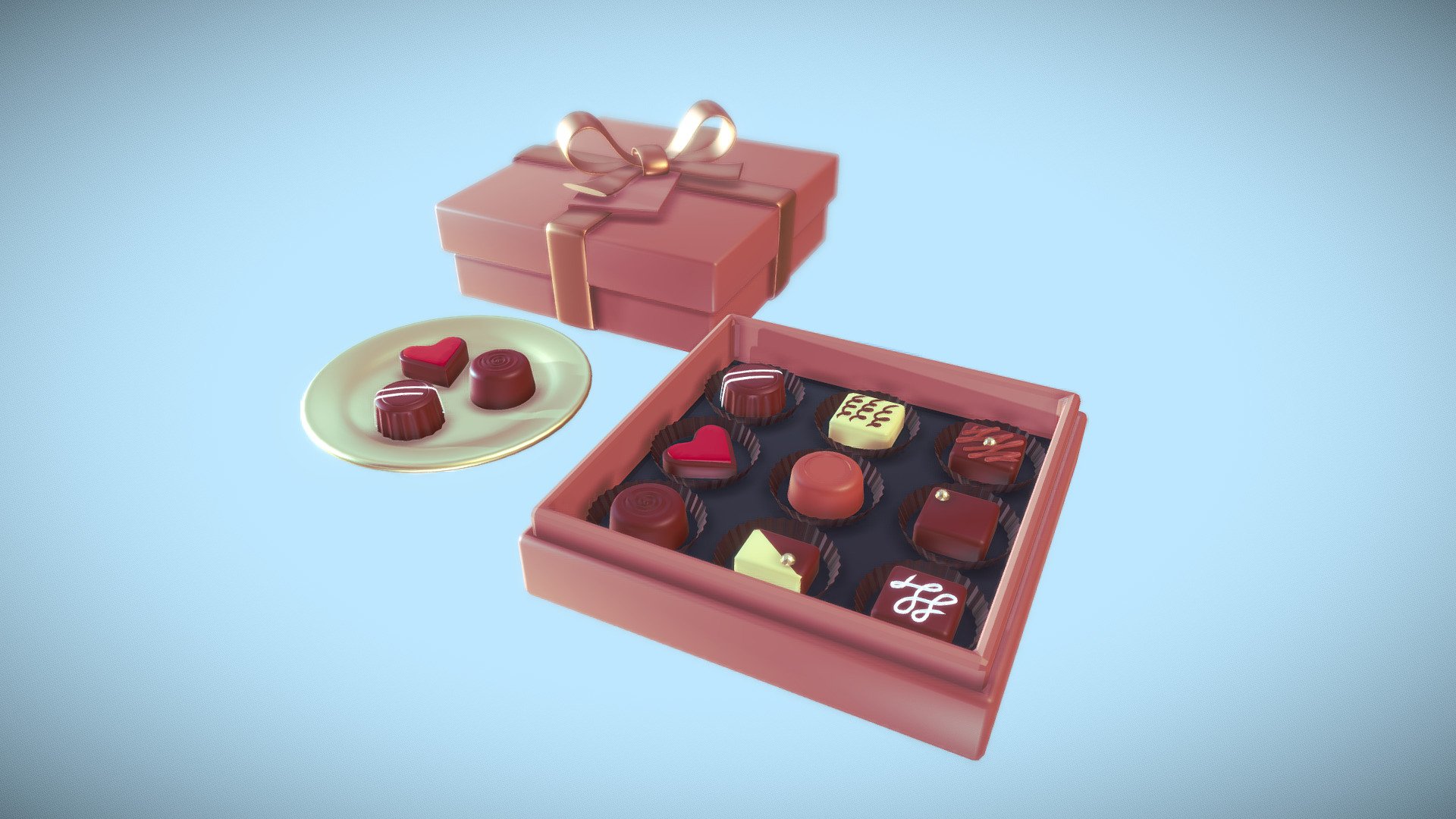 Chocolate Gift - 3D model by ShemoKam [3f76ade] - Sketchfab
