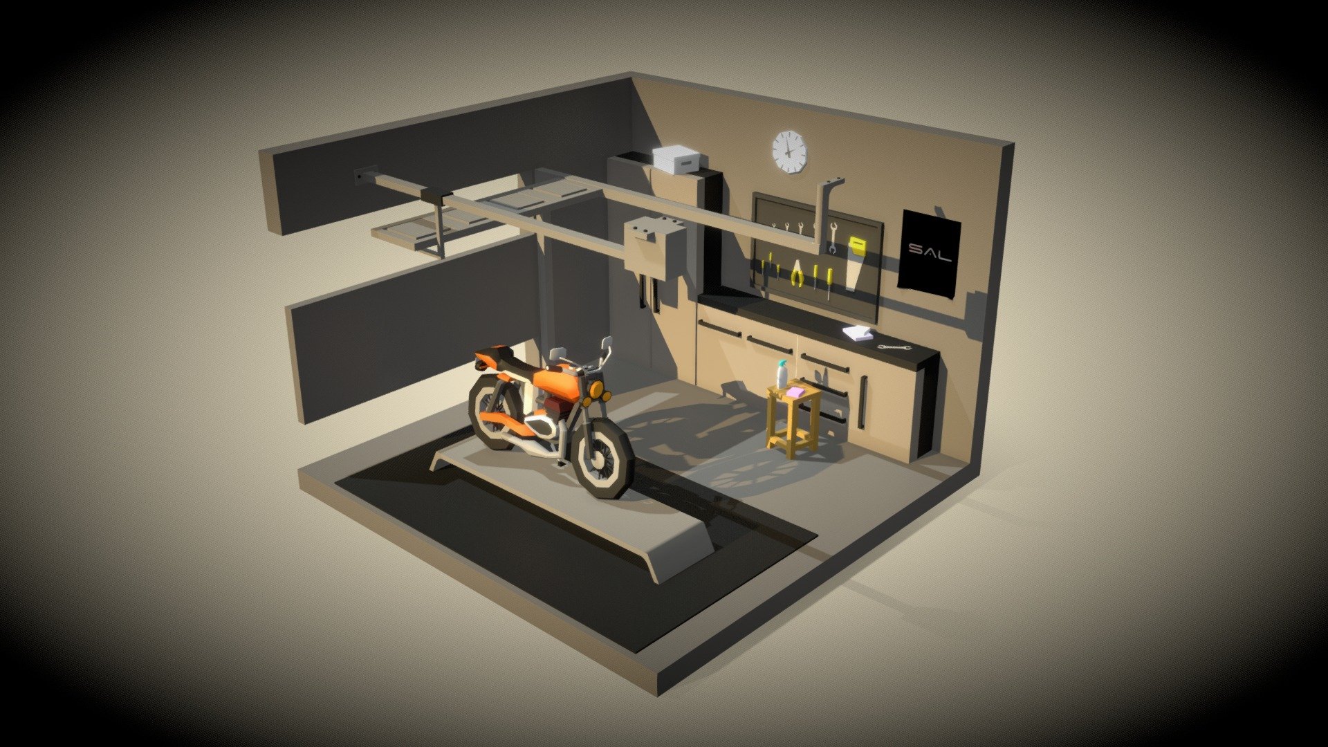 Garage - 3D model by P3D (@p3d_avilla) [3f7ac14] - Sketchfab