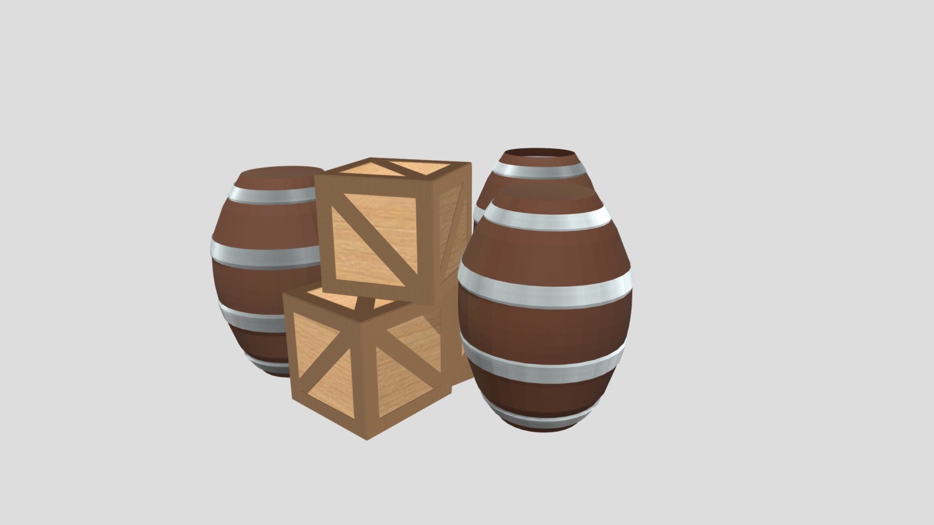 Boxes & Barrels - Download Free 3D model by Kroko.blend (@jaromir ...