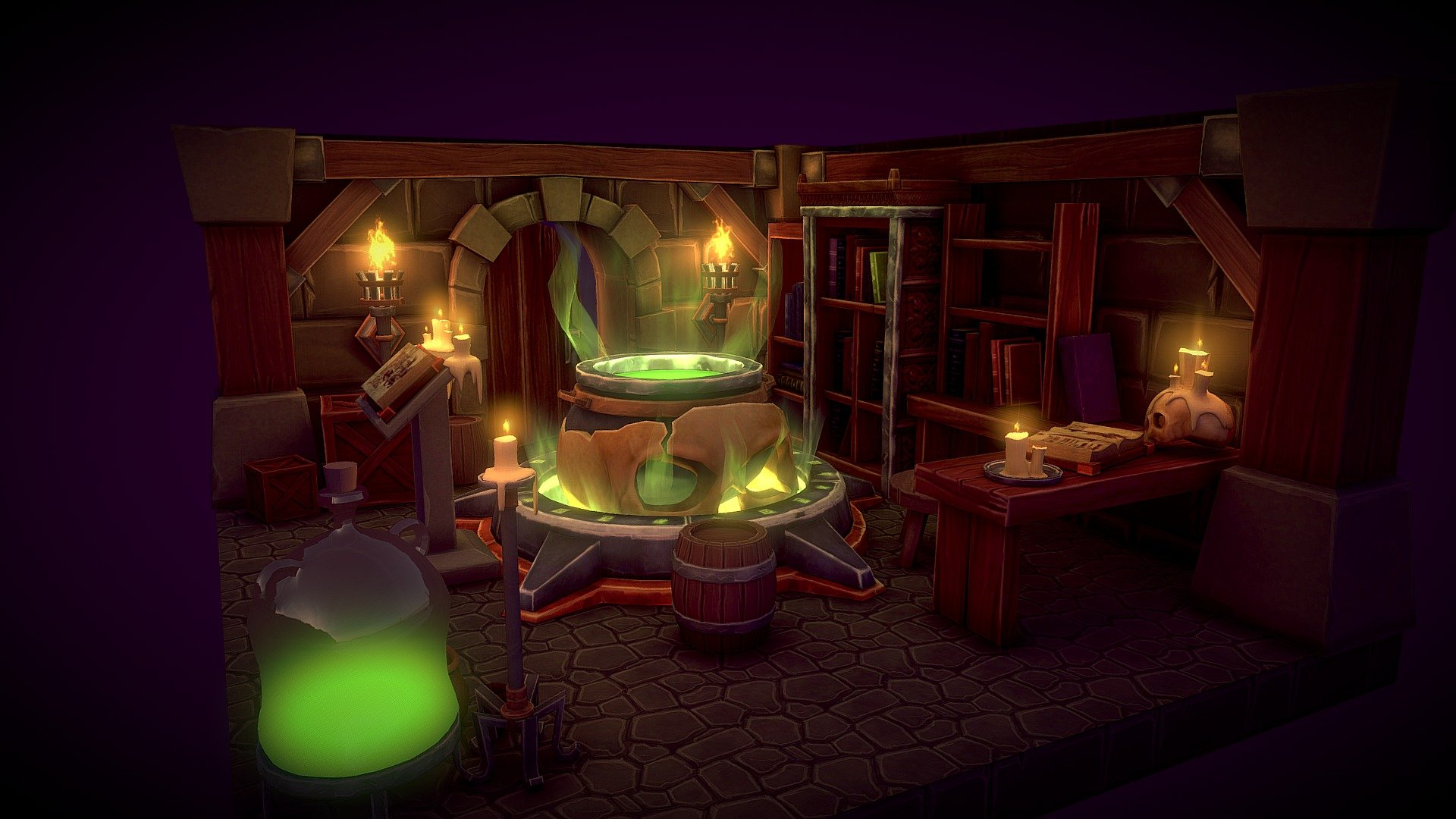 Dark Magic Dungeon - 3D model by postie [3f8123b] - Sketchfab