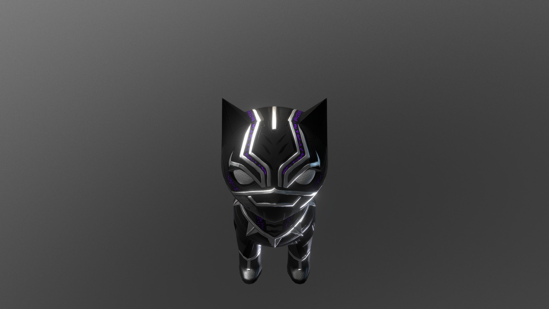 BLACK KITTEH - 3D model by Moon.Zynal [3f81f8a] - Sketchfab