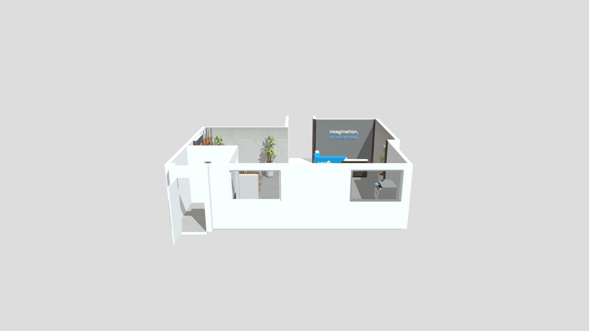HATCHX_RECEPTION_V3 - 3D model by HatchExhibits [3f853f1] - Sketchfab