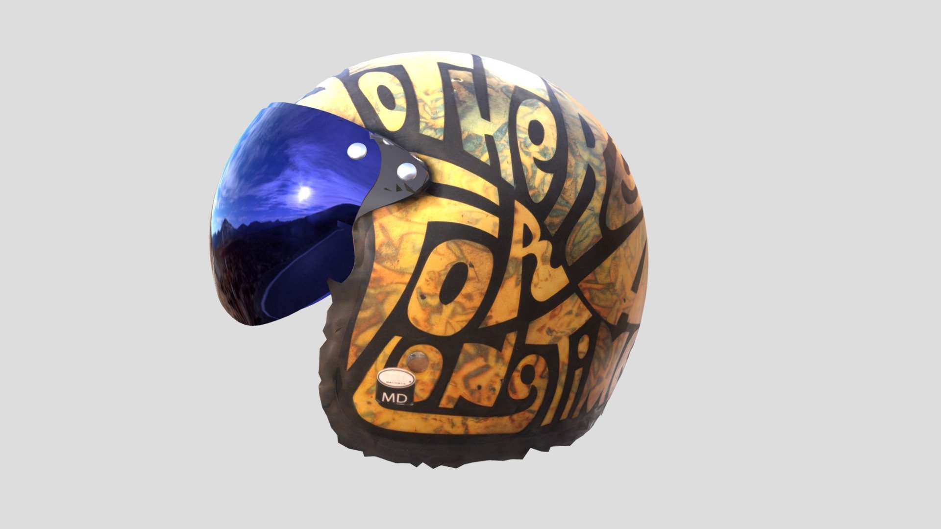Bell Open Face Motorcycle Helmet & Flip Up Visor - Buy Royalty Free 3D ...