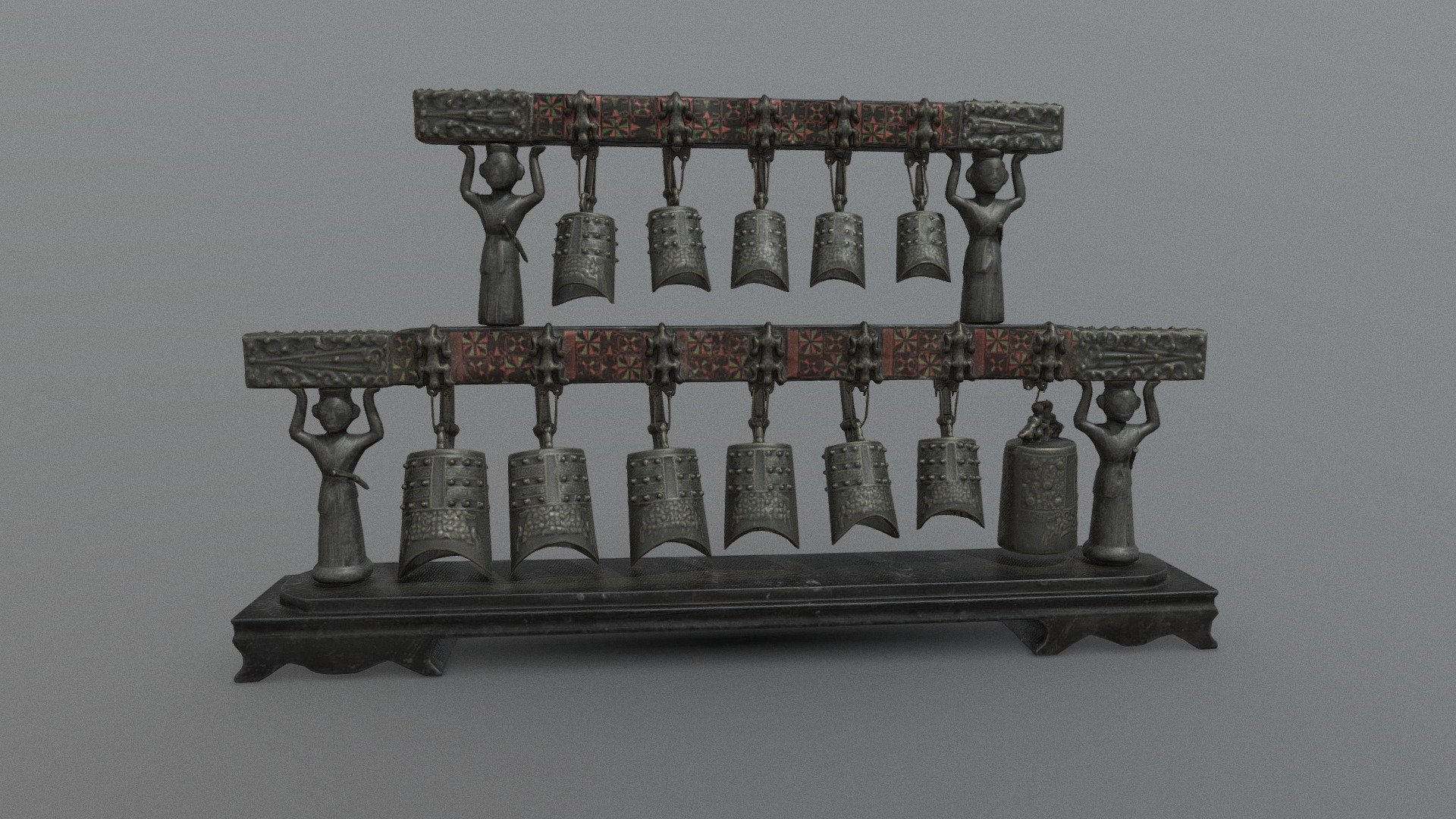 Ancient Chinese Bell Chime Instruments - Buy Royalty Free 3D model by ...