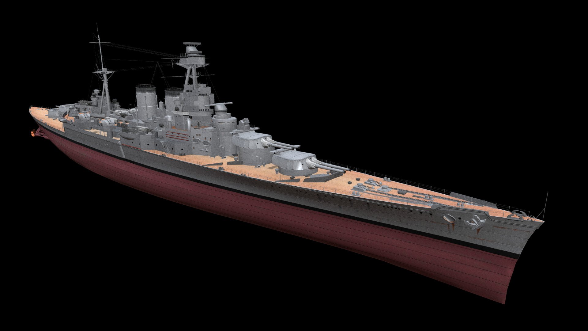 HMS Hood - 3D model by rpratt (@Swanky_Spitfire) [3f8818e] - Sketchfab