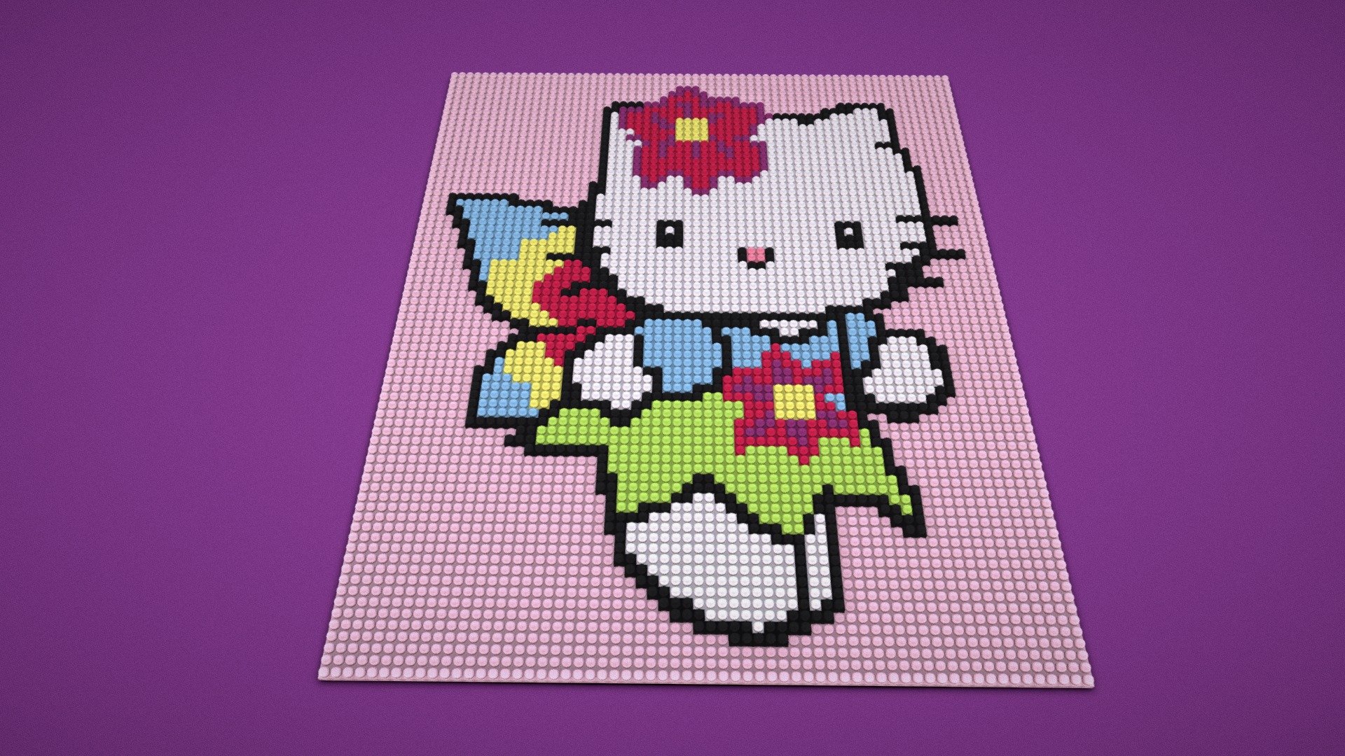 Mega Blocks Mosaic: Fairy Hello Kitty - Buy Royalty Free 3D model by ...