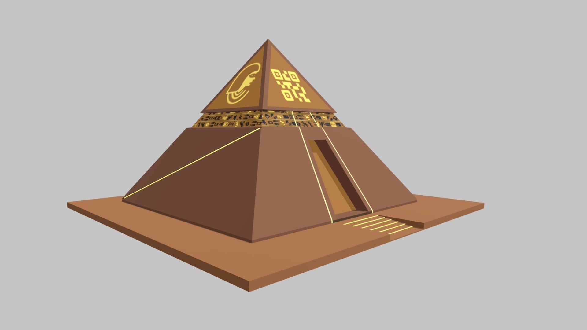 Modern Pyramid Illustration 4 - 3D model by MotazinVR (@mumen.osman ...