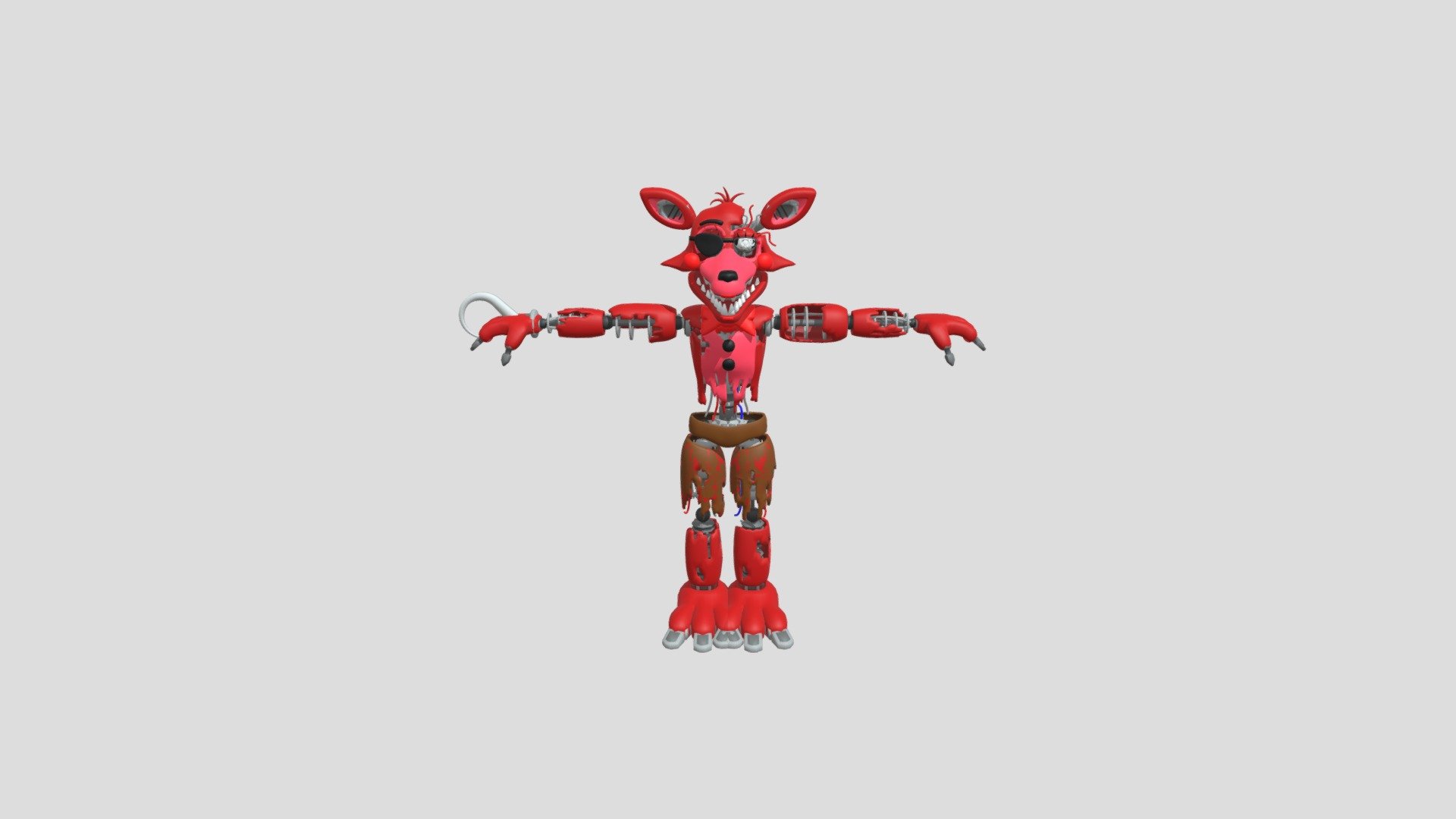 Withered Foxy - Download Free 3D model by Freddy_Fazbear (@LBSCR_E2_No ...