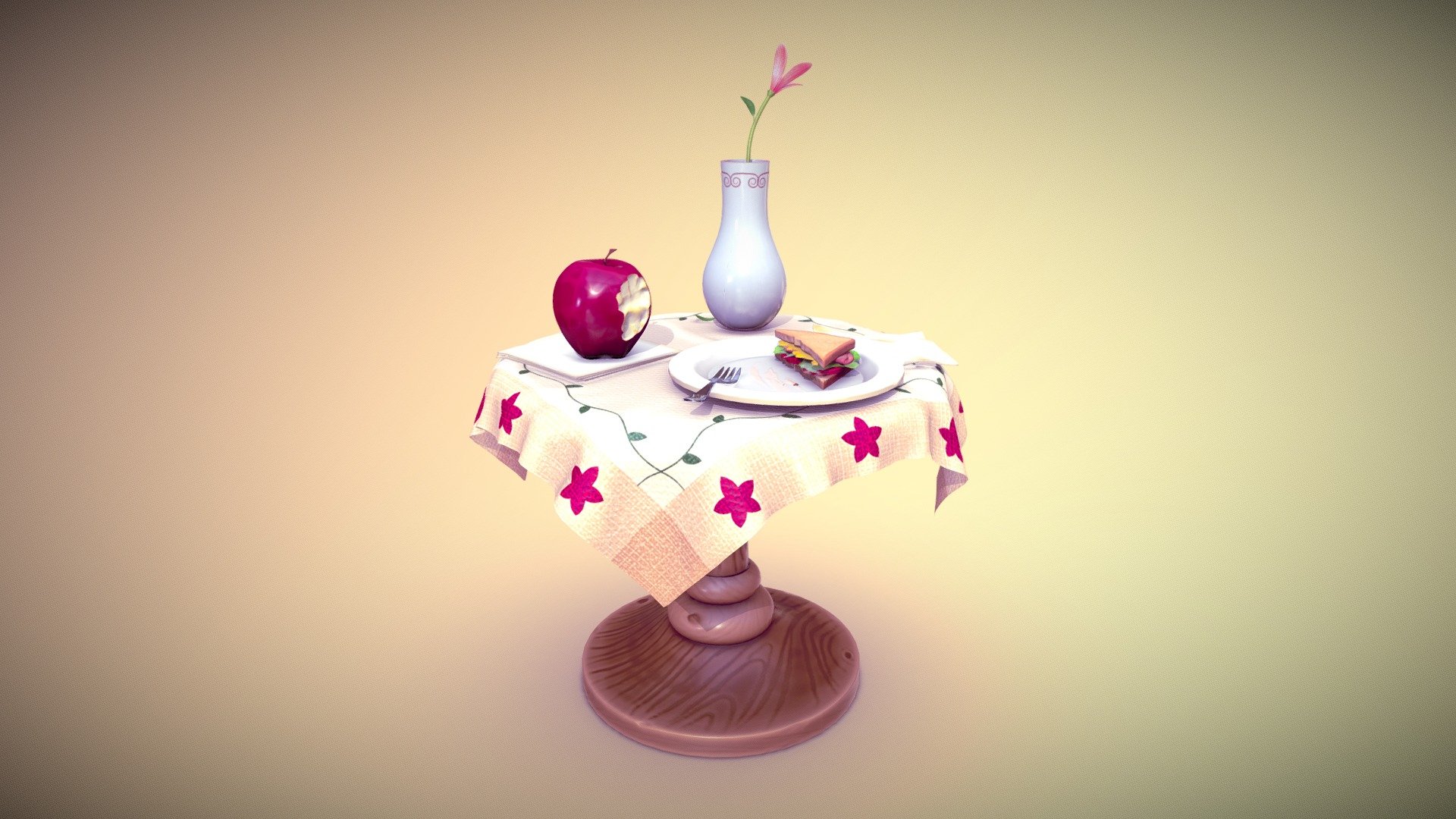 Cute Little Lunch Table - 3D model by Carissa (@cclarke468) [3f9b637 ...