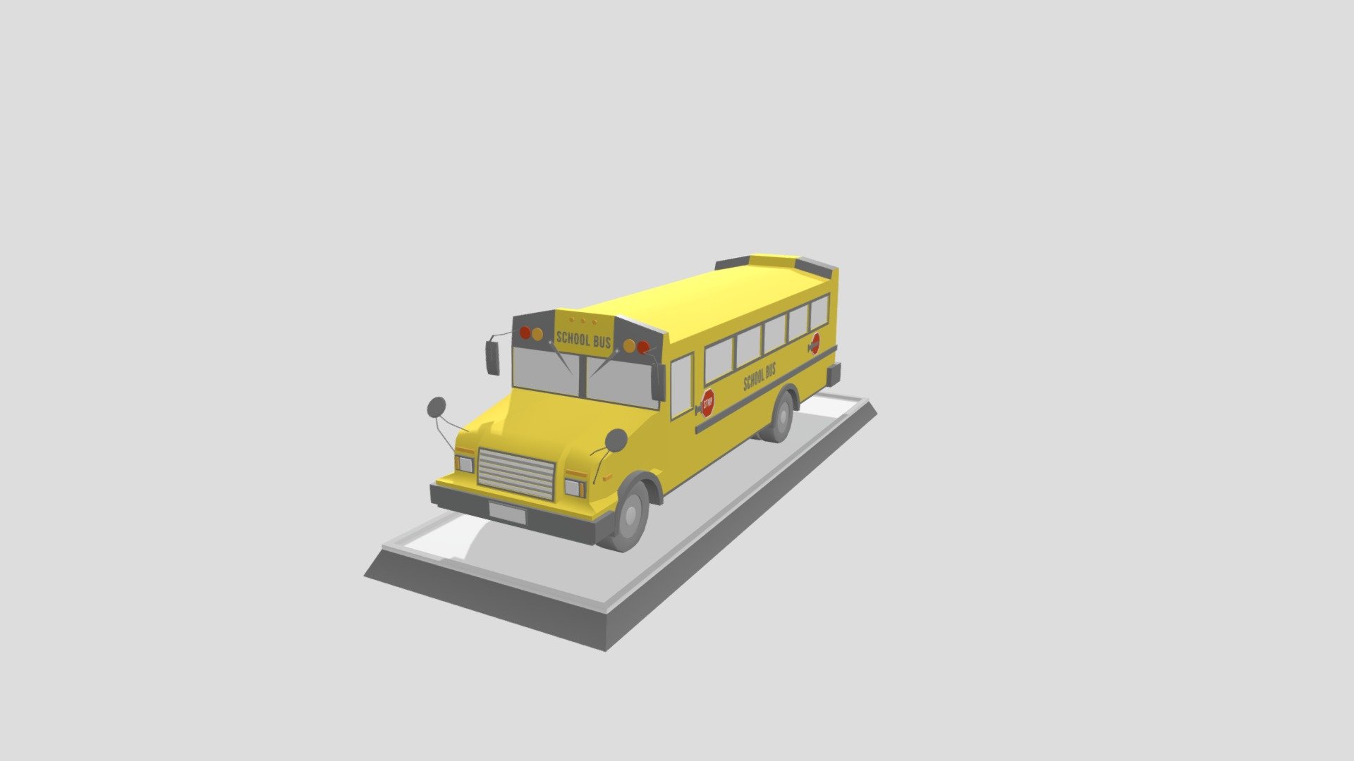 School Bus Low Poly - 3D model by ruslanmikaielian [3f9c31b] - Sketchfab