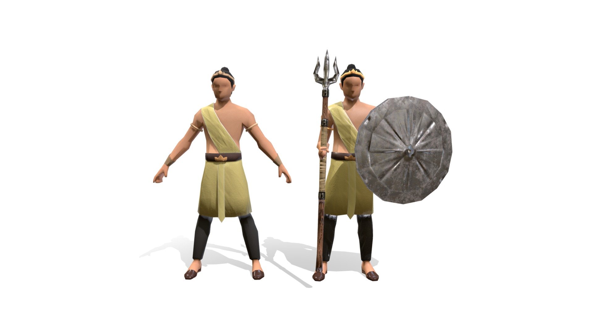 Low Poly Traditional Guards NPC - Download Free 3D model by Nisa Nurul ...