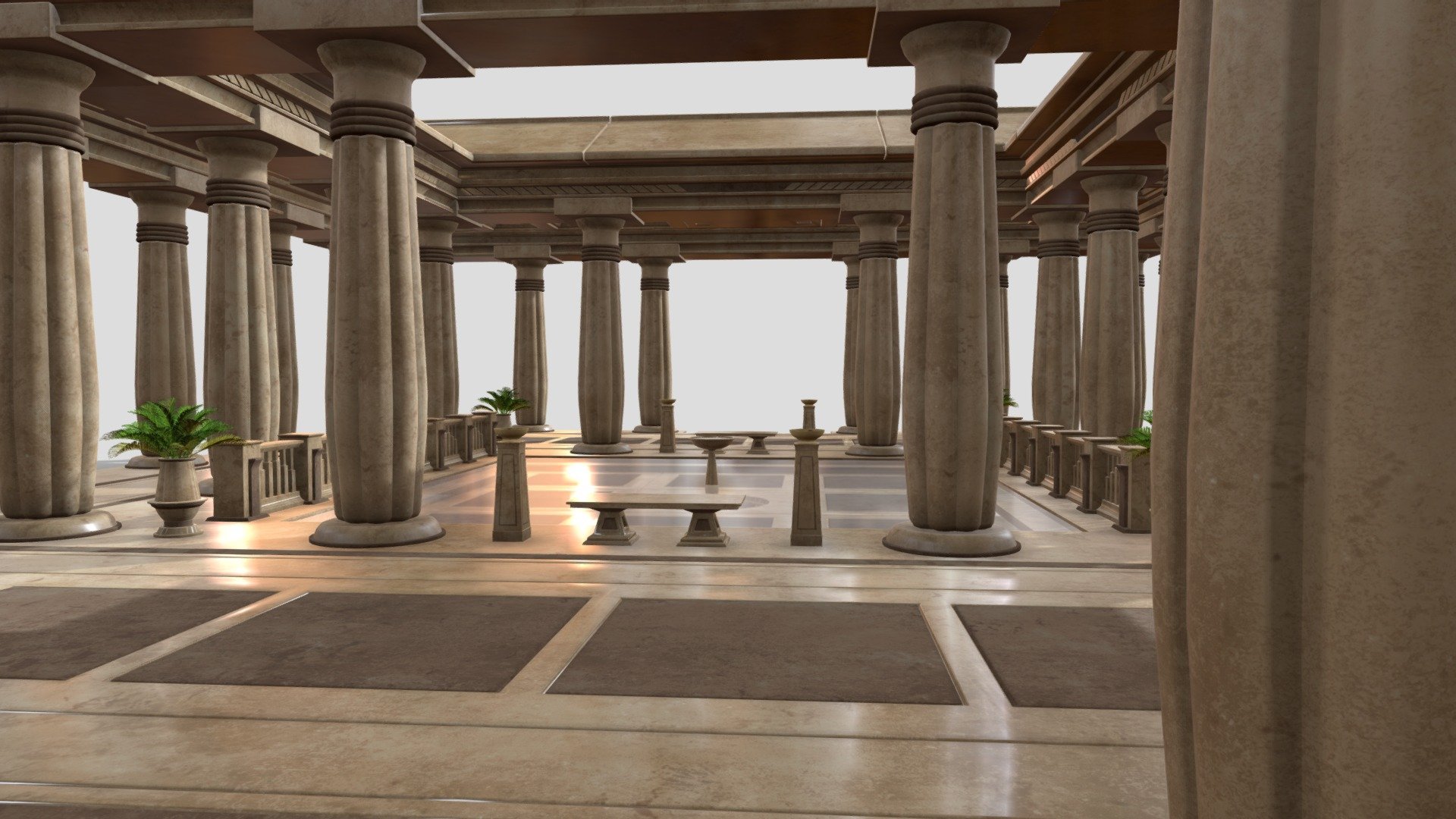 egyptian atrium - Buy Royalty Free 3D model by local.yany [3f9eae5 ...