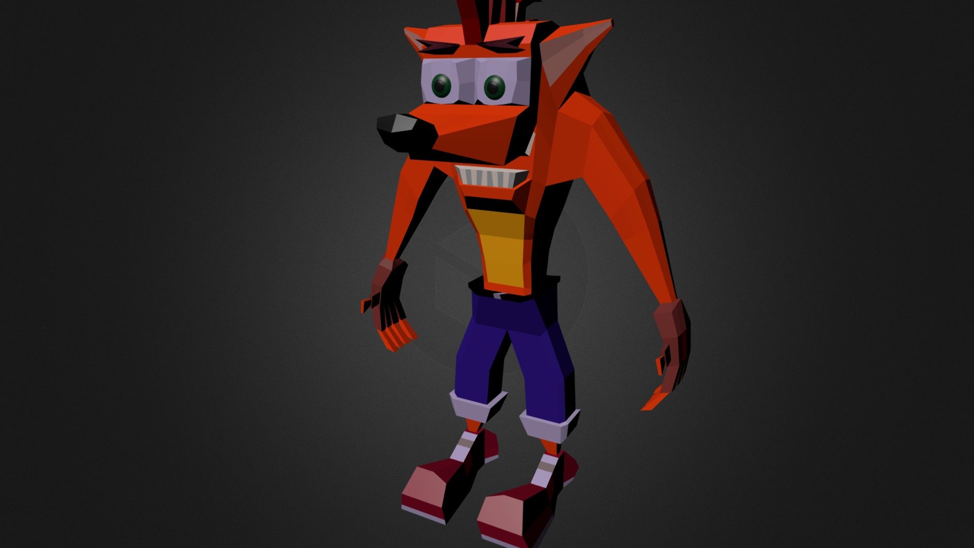 Crash Bandicoot Poly Blend - 3D model by thepixldude [3f9f05d] - Sketchfab