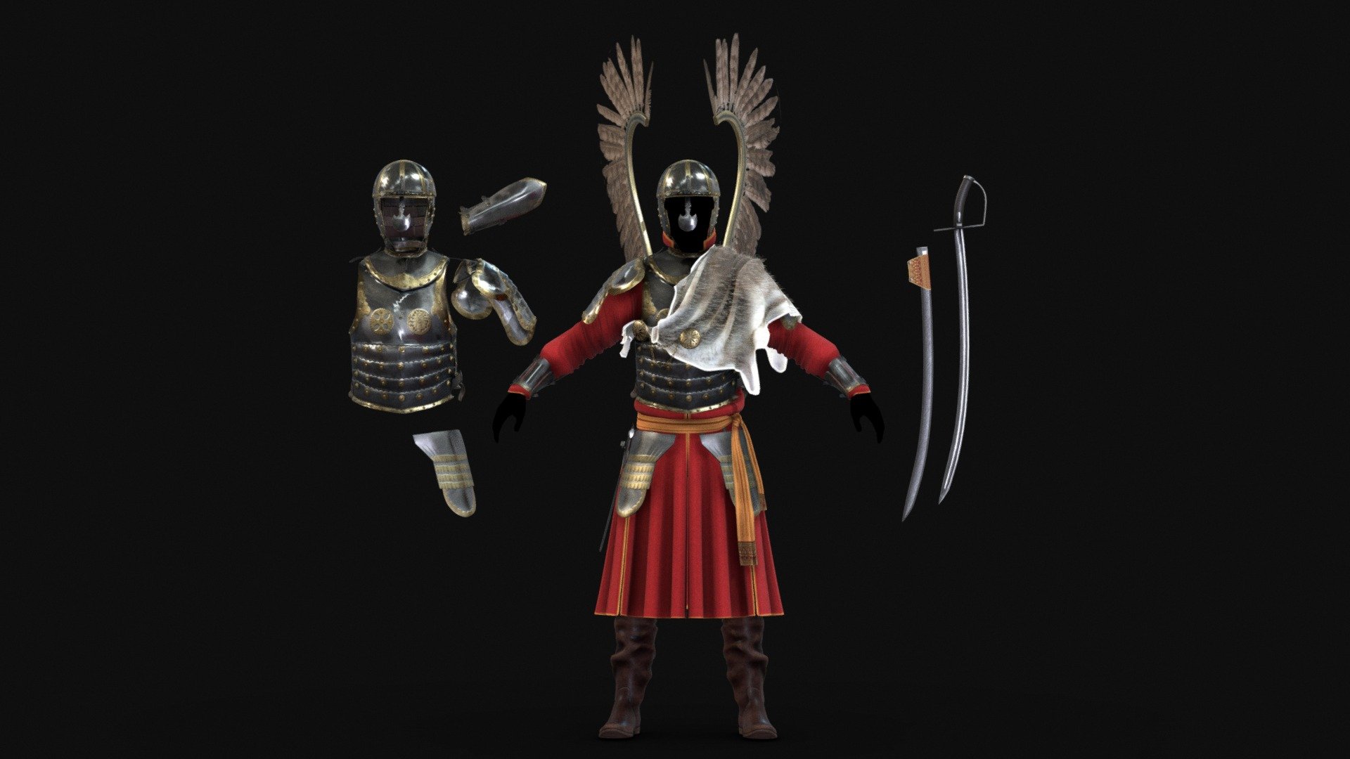 Polish Hussar Armor - Buy Royalty Free 3D model by Tijerín Art Studio ...