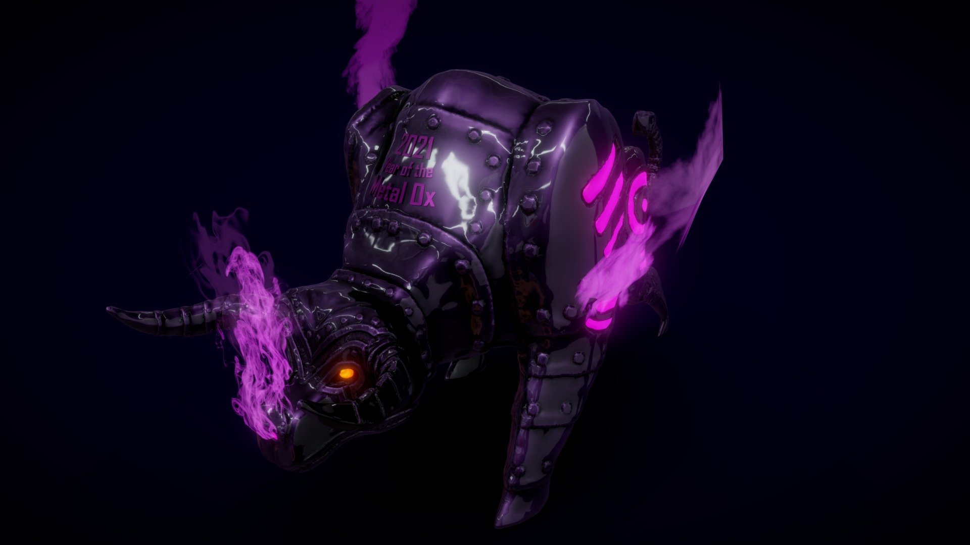 2021 - Year of the Metal Ox - Dark Metal - copy - Download Free 3D ...