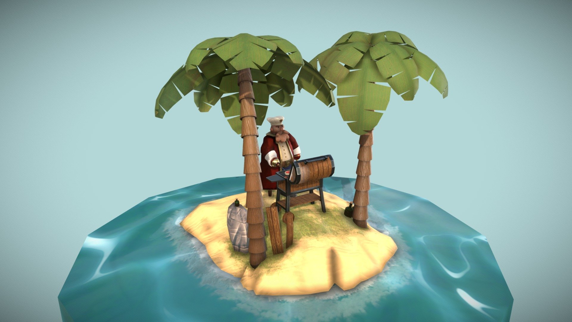 BBQ Pirate || Pirate SteakIsland || - Download Free 3D model by MoJo ...