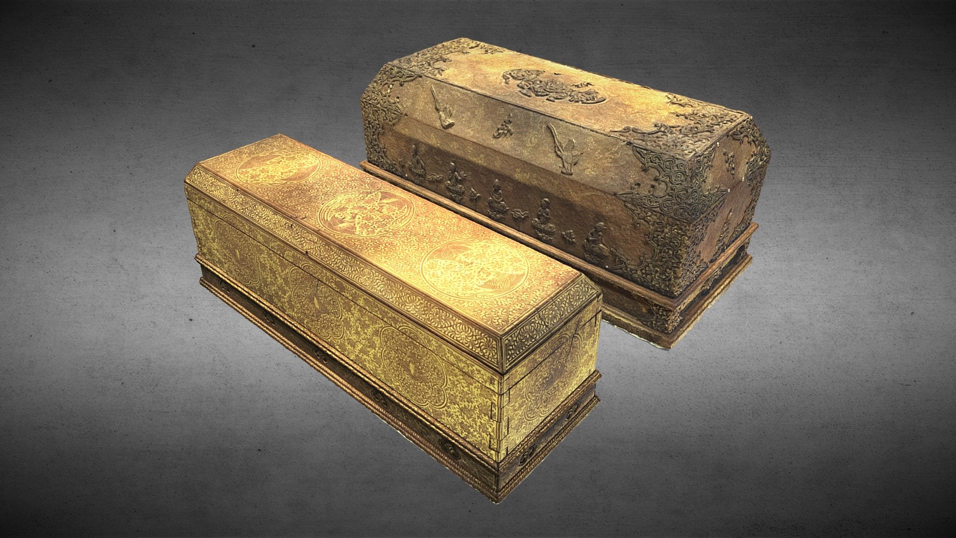 Sandalwood Literacy and Tracing Gold Sutra Box - 3D model by Tigershill ...