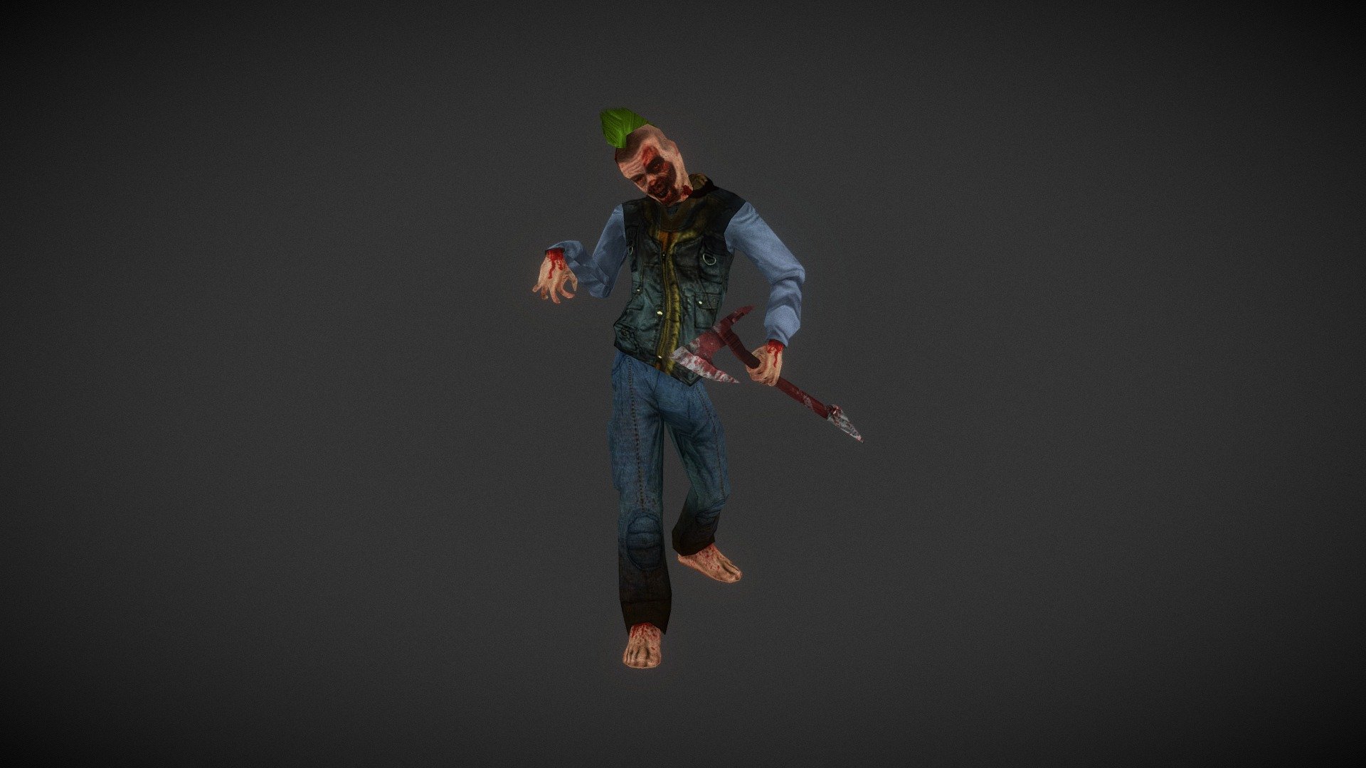 Zombie Punk Walk - 3D model by LEIGHYER MEDIA (@rudyvenleight.matienzo ...