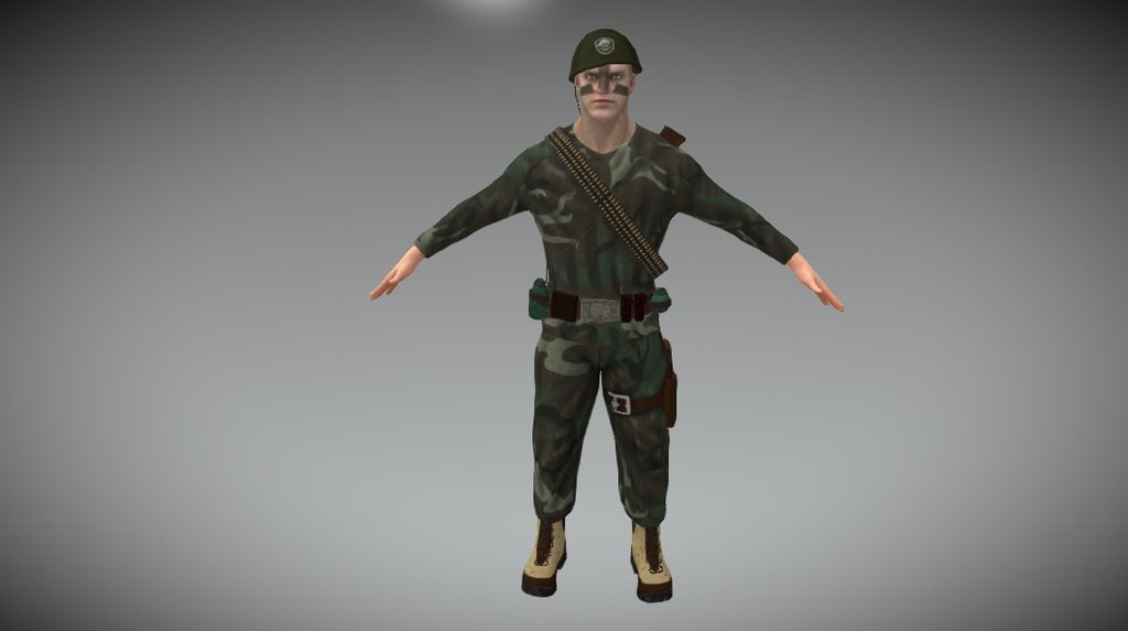 Soldier Character - 3D model by haniissa [3fa661c] - Sketchfab