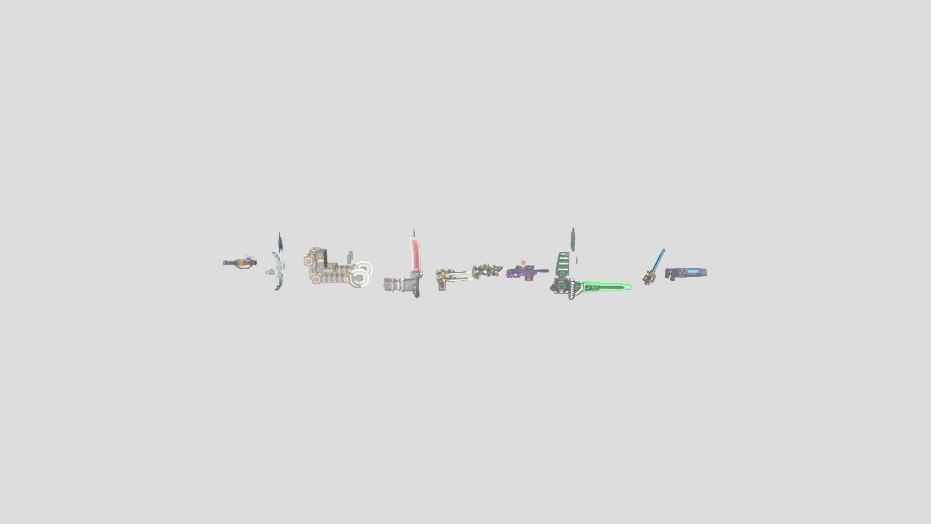 Pixel Gun 3D asset pack (1) - Download Free 3D model by muh7660 ...