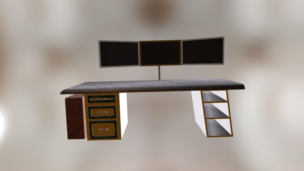 Latest Desk Build - 3D model by Chilliam [3fac5a2] - Sketchfab