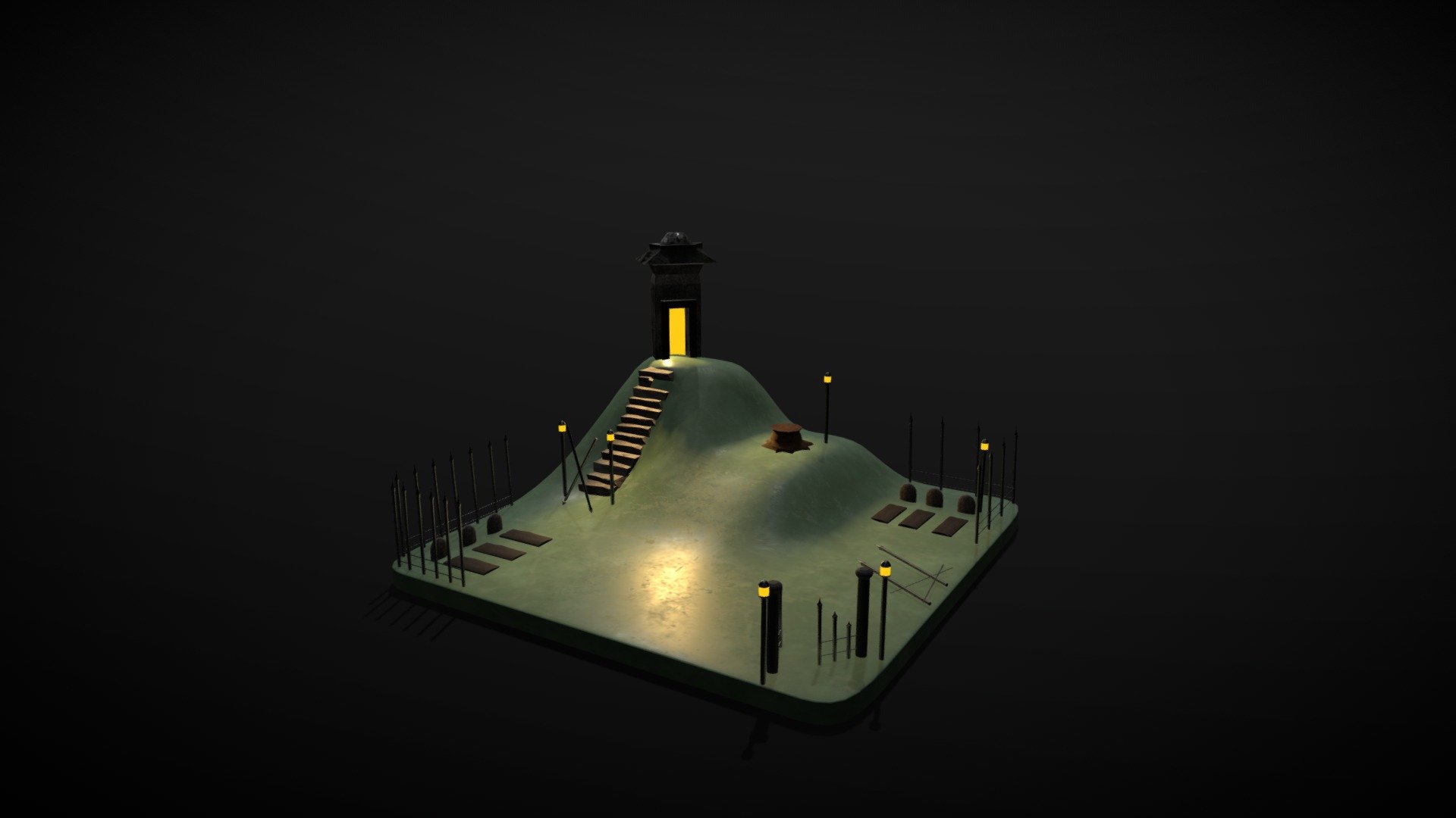 Graveyard_Assignment 2 - 3D model by karinasize [3fb0254] - Sketchfab
